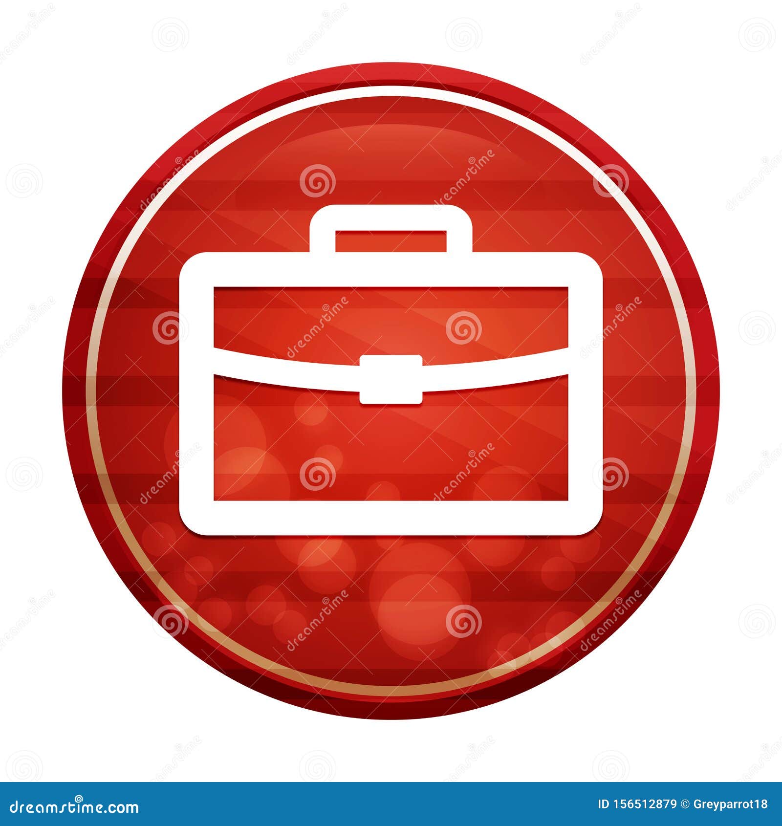 Briefcase Icon Realistic Diagonal Motion Red Round Button Illustration ...