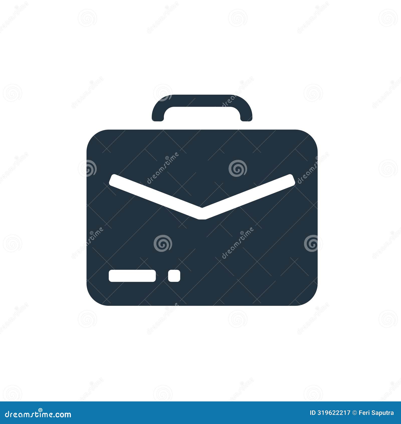 Briefcase Icon in Trendy Flat Style Isolated on White Background Stock ...