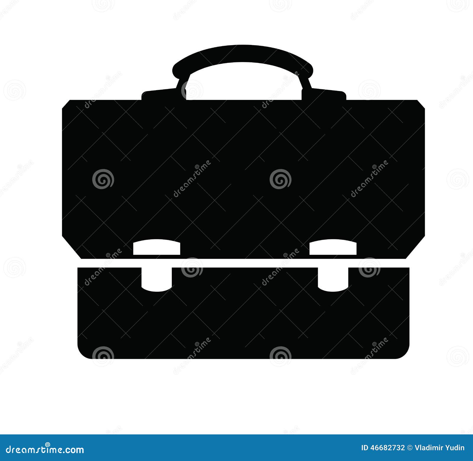 Briefcase icon stock vector. Illustration of accessory - 46682732