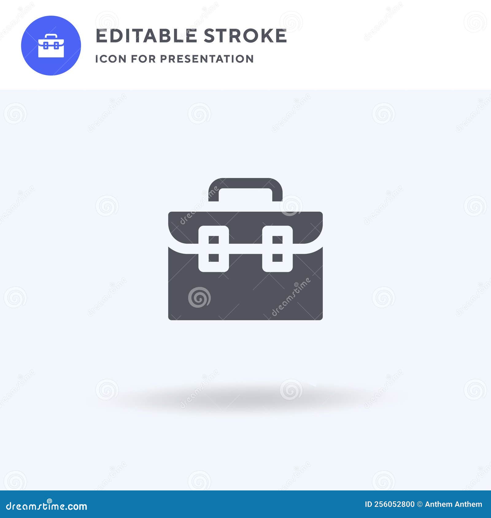 Briefcase Icon Vector, Filled Flat Sign, Solid Pictogram Isolated on ...