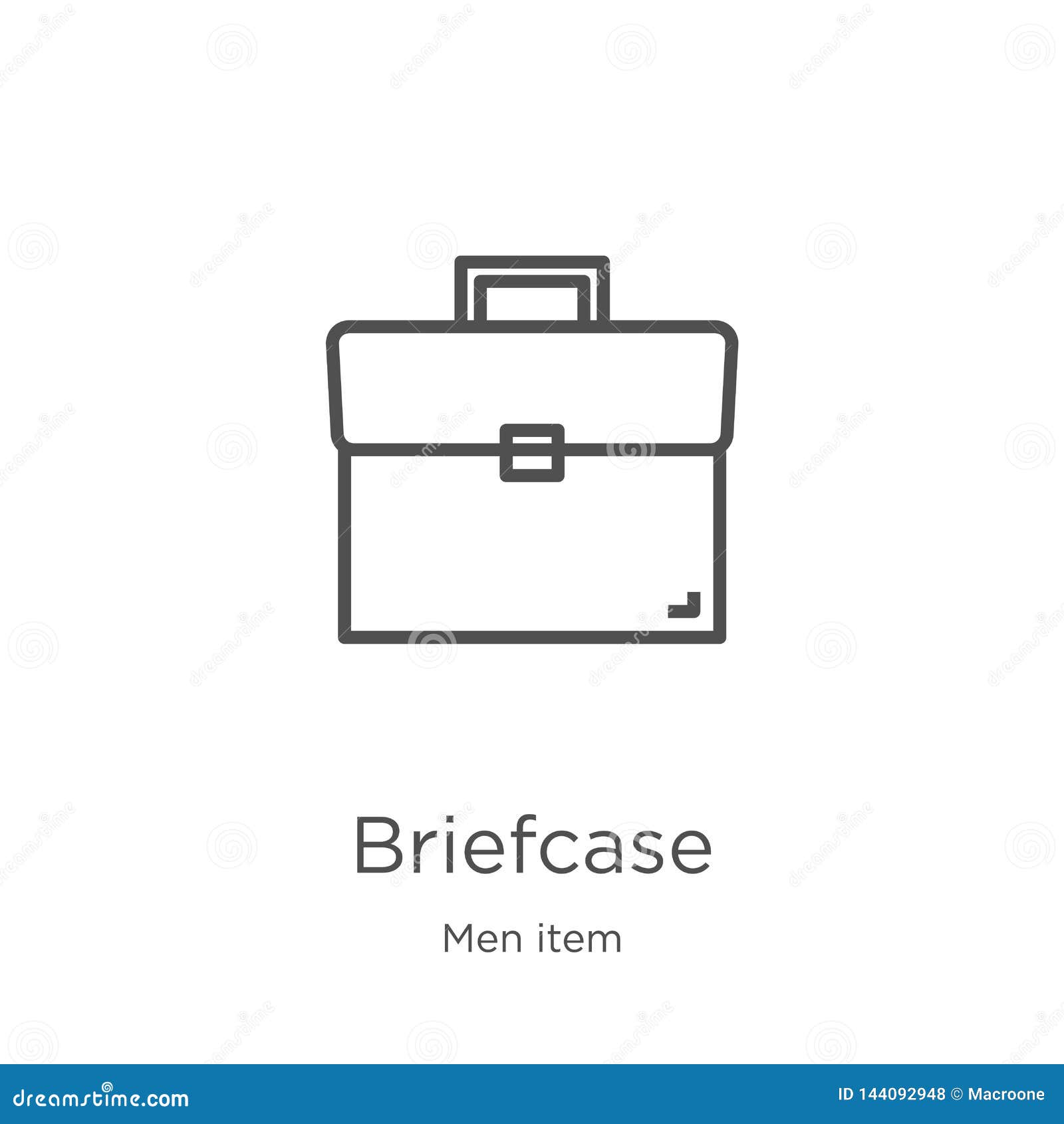 Briefcase Icon Vector from Men Item Collection. Thin Line Briefcase ...