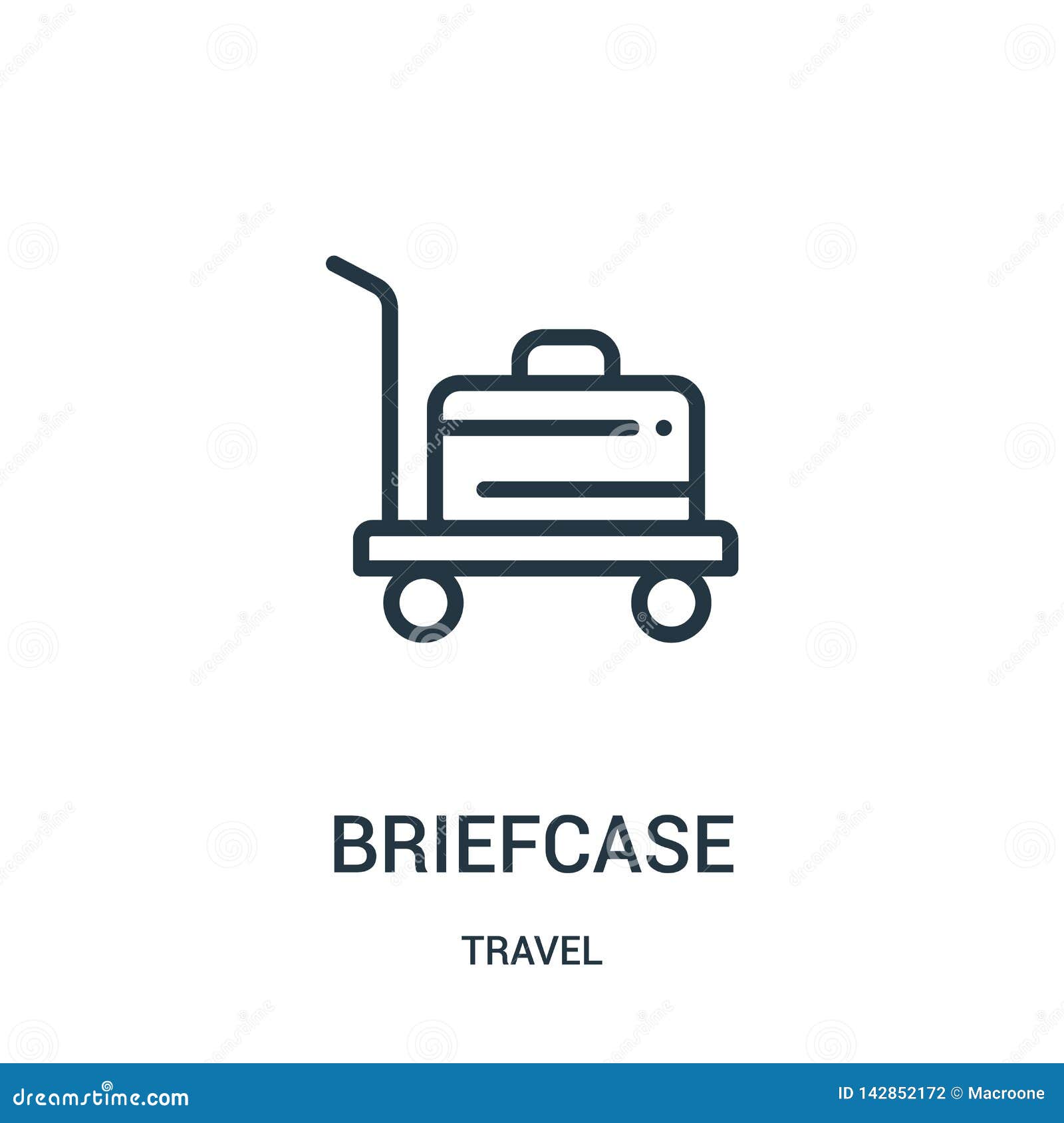 Briefcase Icon Vector from Travel Collection. Thin Line Briefcase ... Briefcase Icon Vector from Travel Collection. Thin Line Briefcase ...