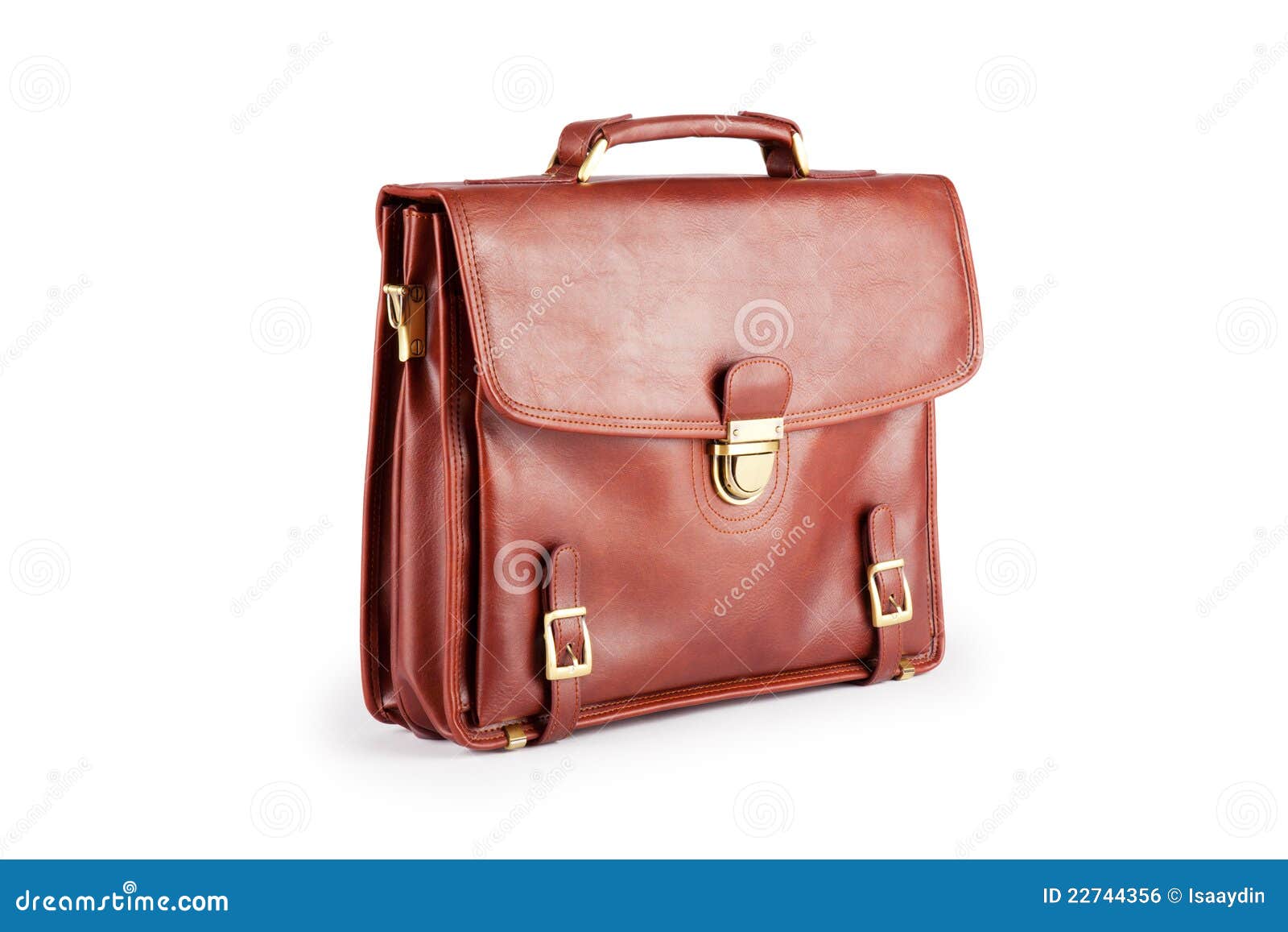Briefcase isolated stock photo. Image of brown, case - 22744356