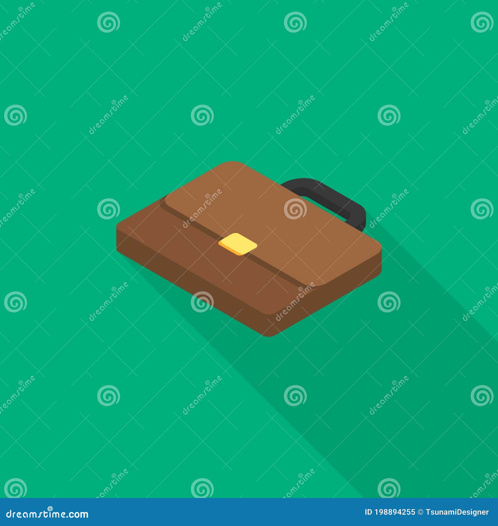 Briefcase Left View Icon Vector Isometric Stock Vector - Illustration ...