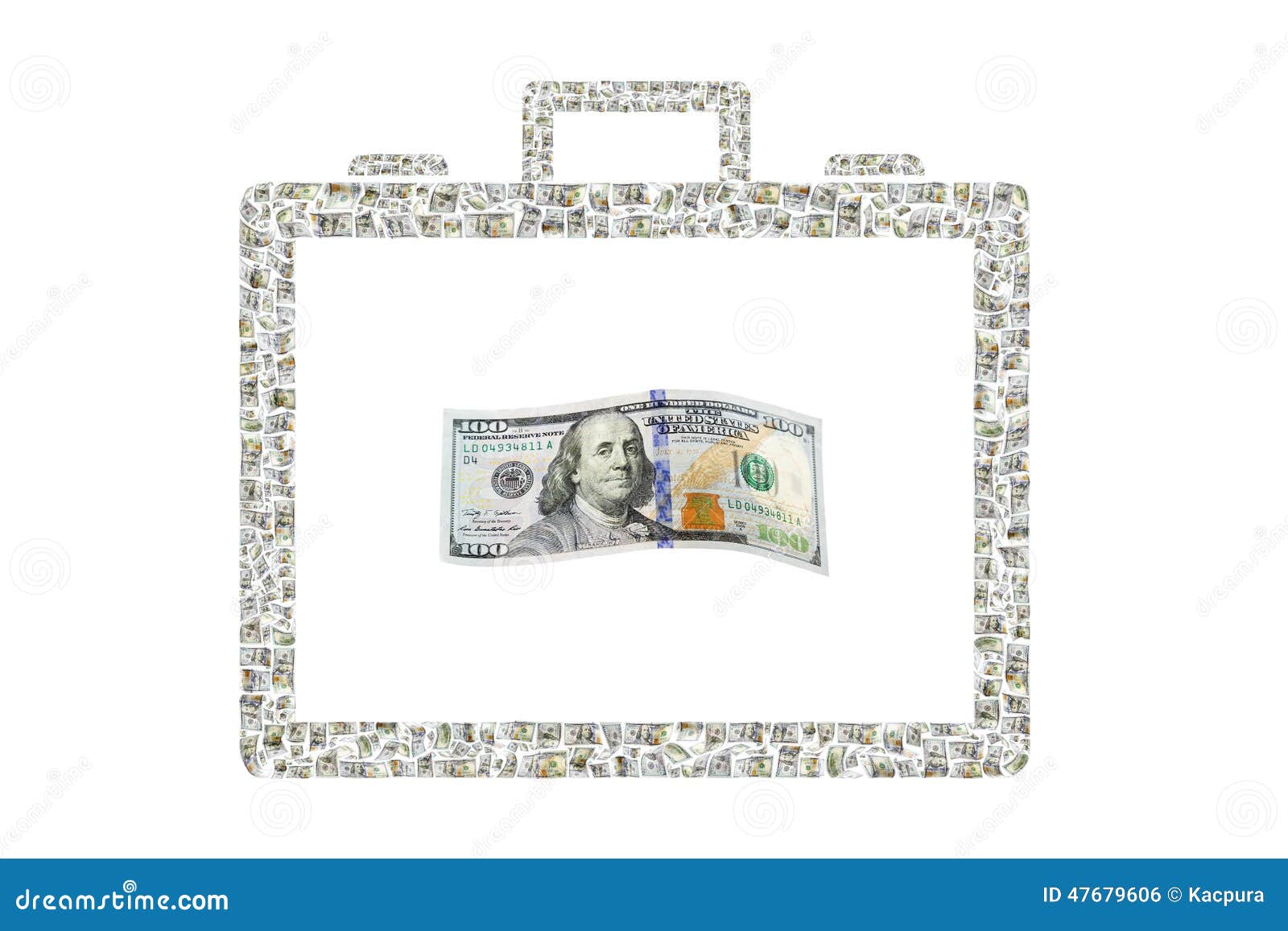 Briefcase of Money stock photo. Image of investment, franklin - 47679606