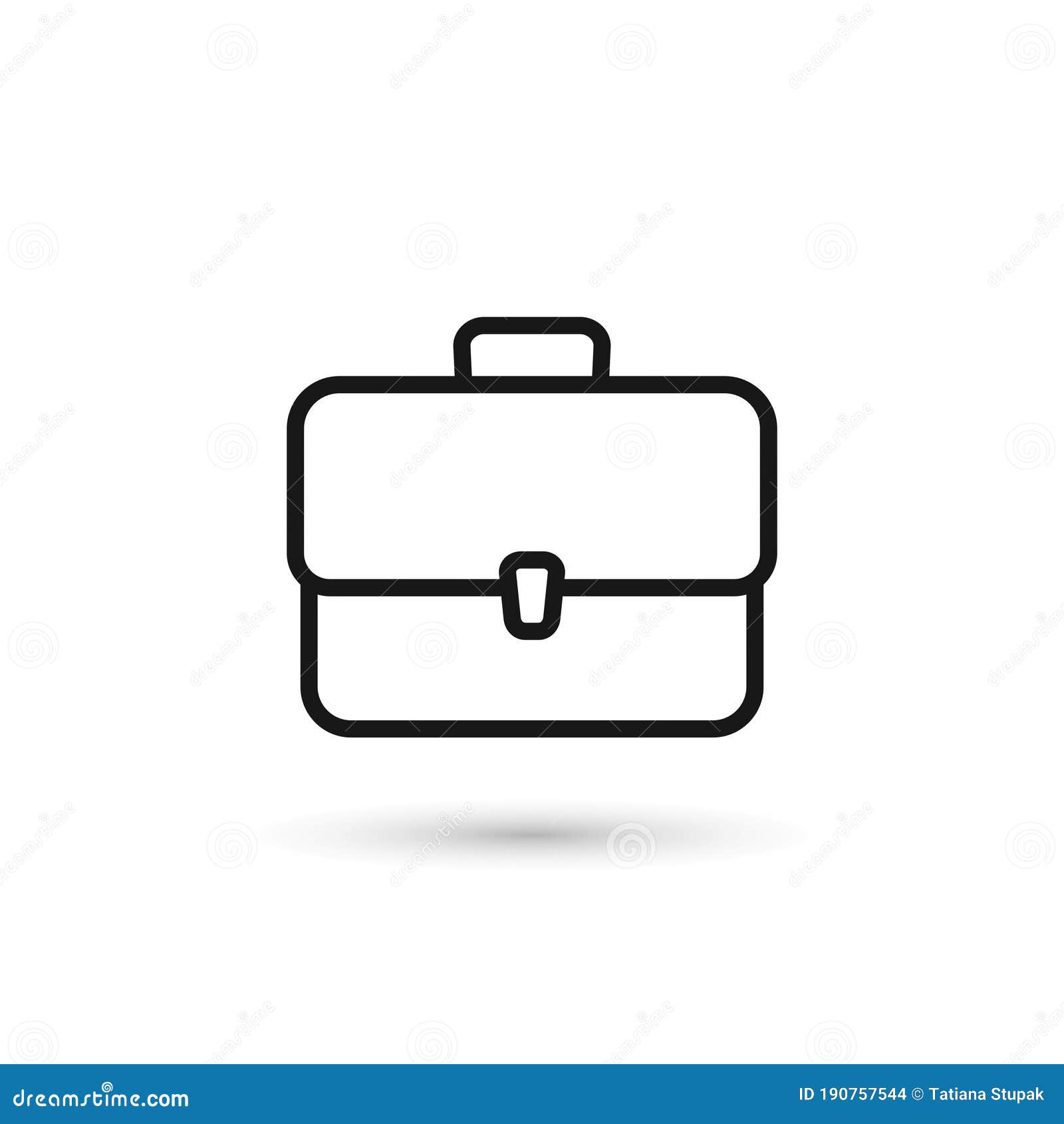Briefcase Outline Icon. Vector Isolated Case Simple Line Symbol Stock ...