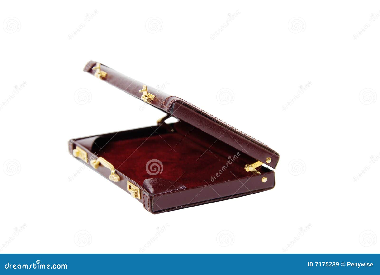 Briefcase ready to fill stock image. Image of leather - 7175239