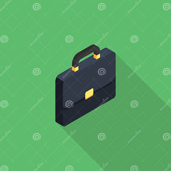 Briefcase Right View Icon Vector Isometric Stock Vector - Illustration ...