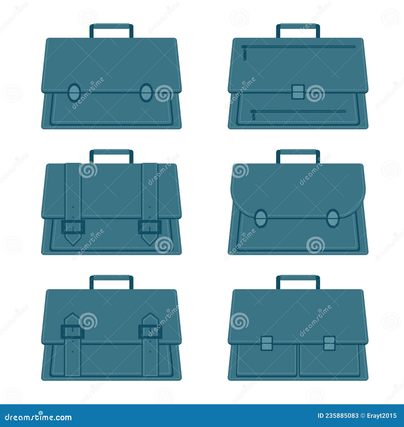 Briefcase set illustration stock vector. Illustration of employee ...
