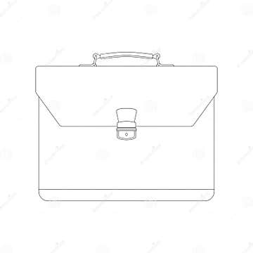 Briefcase Vector Illustration Lining Draw Front Stock Vector ...