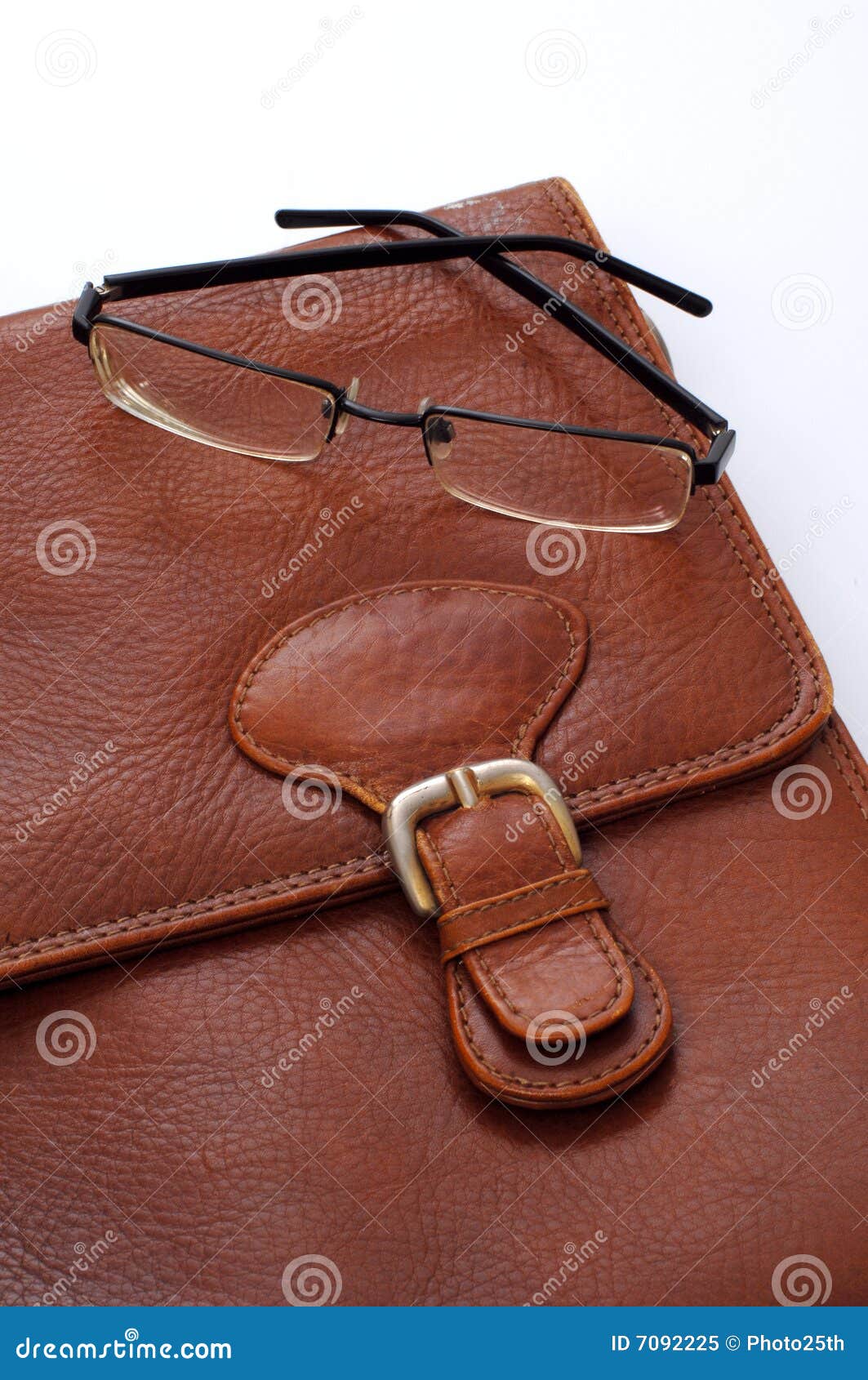 Briefcase and wear glass stock image. Image of business - 7092225