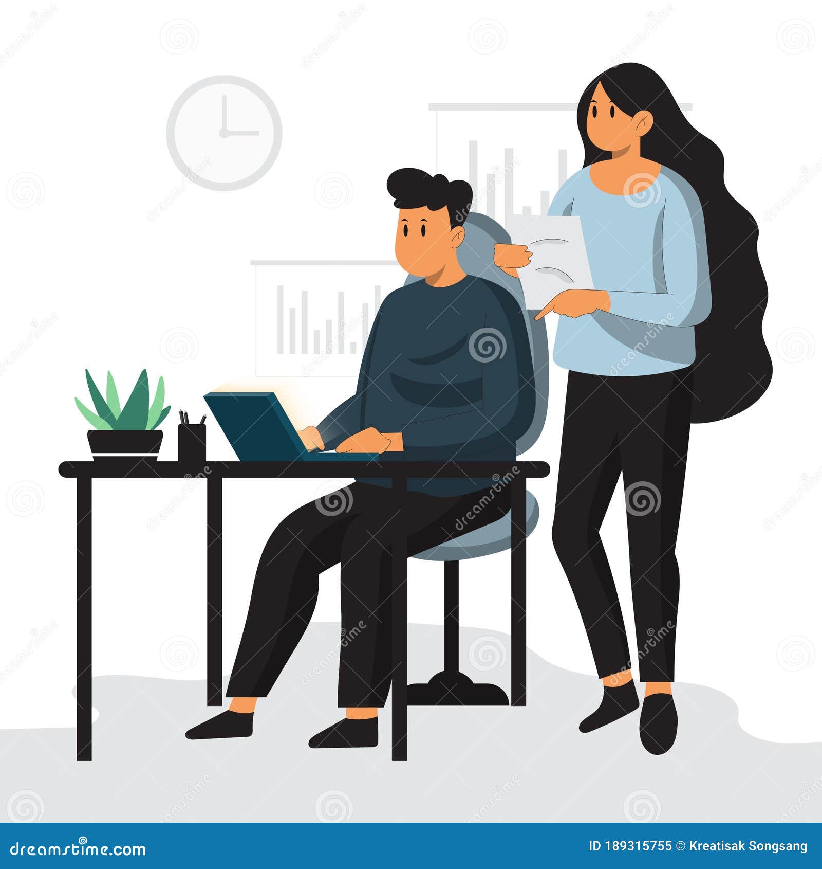 Briefing Concept Flat Vector Design Stock Vector - Illustration of ...