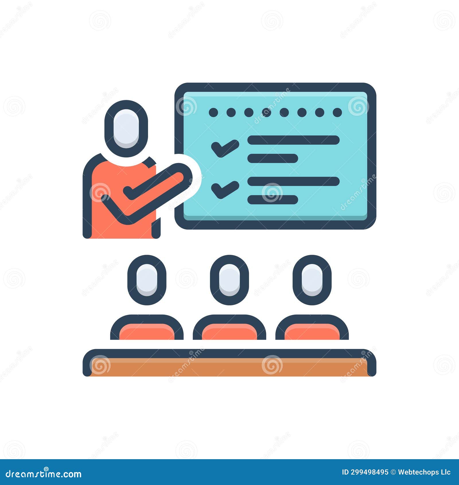 Color Illustration Icon for Briefing, Instruction and Teaching Stock ...