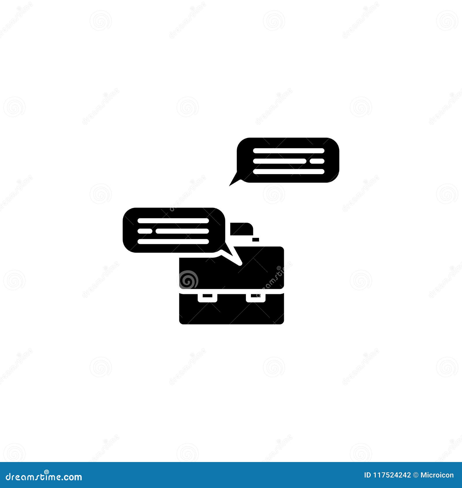Briefing Notes Black Icon Concept. Briefing Notes Flat Vector Symbol ...