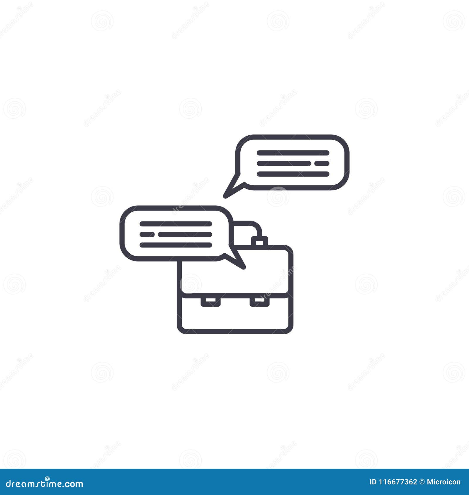 Briefing Notes Linear Icon Concept. Briefing Notes Line Vector Sign ...
