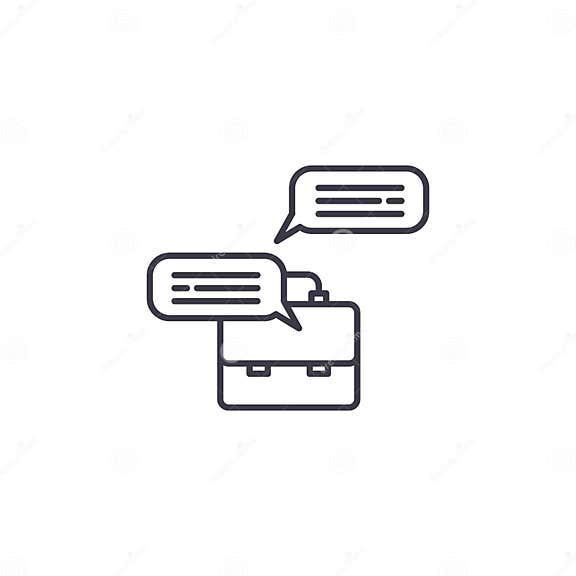 Briefing Notes Linear Icon Concept. Briefing Notes Line Vector Sign ...