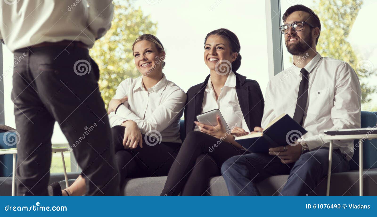 Briefing stock photo. Image of collaboration, female - 61076490