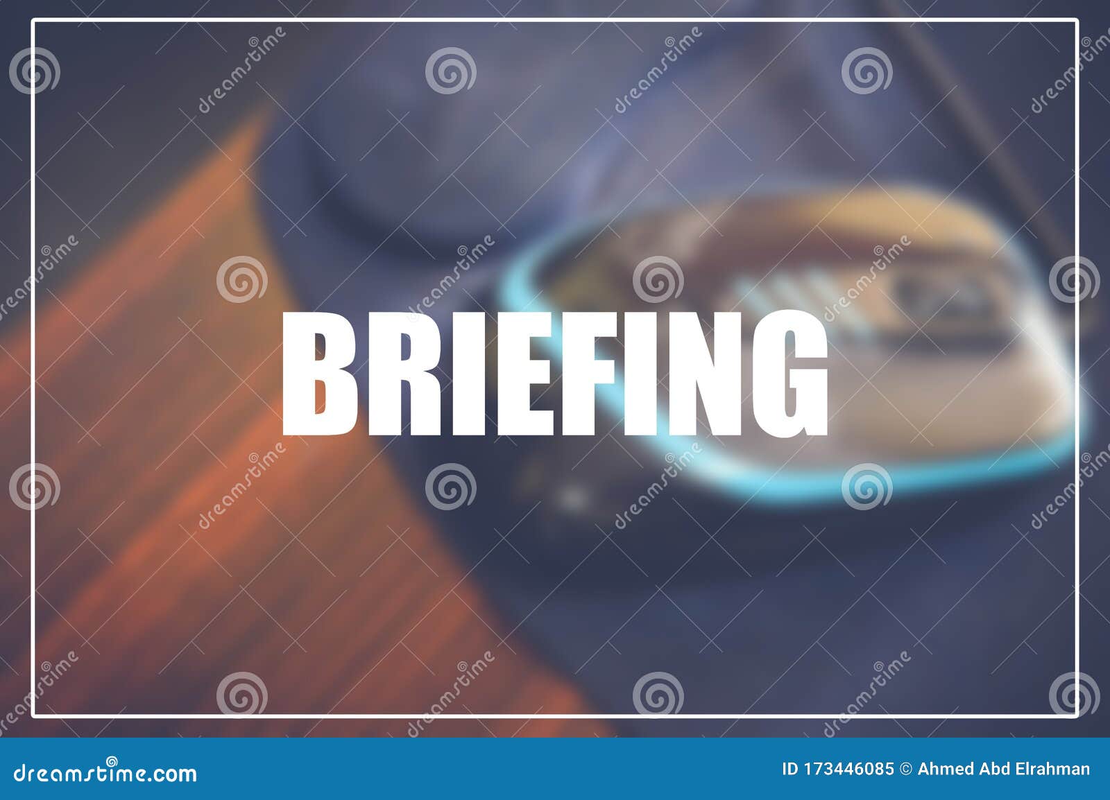 Briefing Word with Business Blurring Background Stock Image - Image of ...