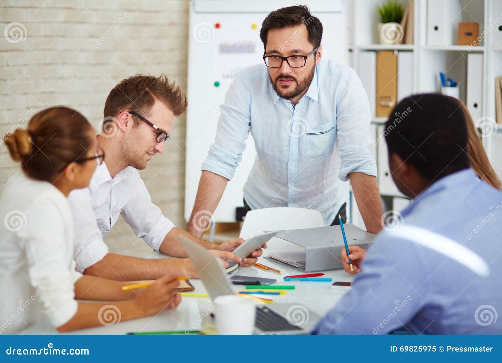 Briefing stock image. Image of young, business, executive - 69825975