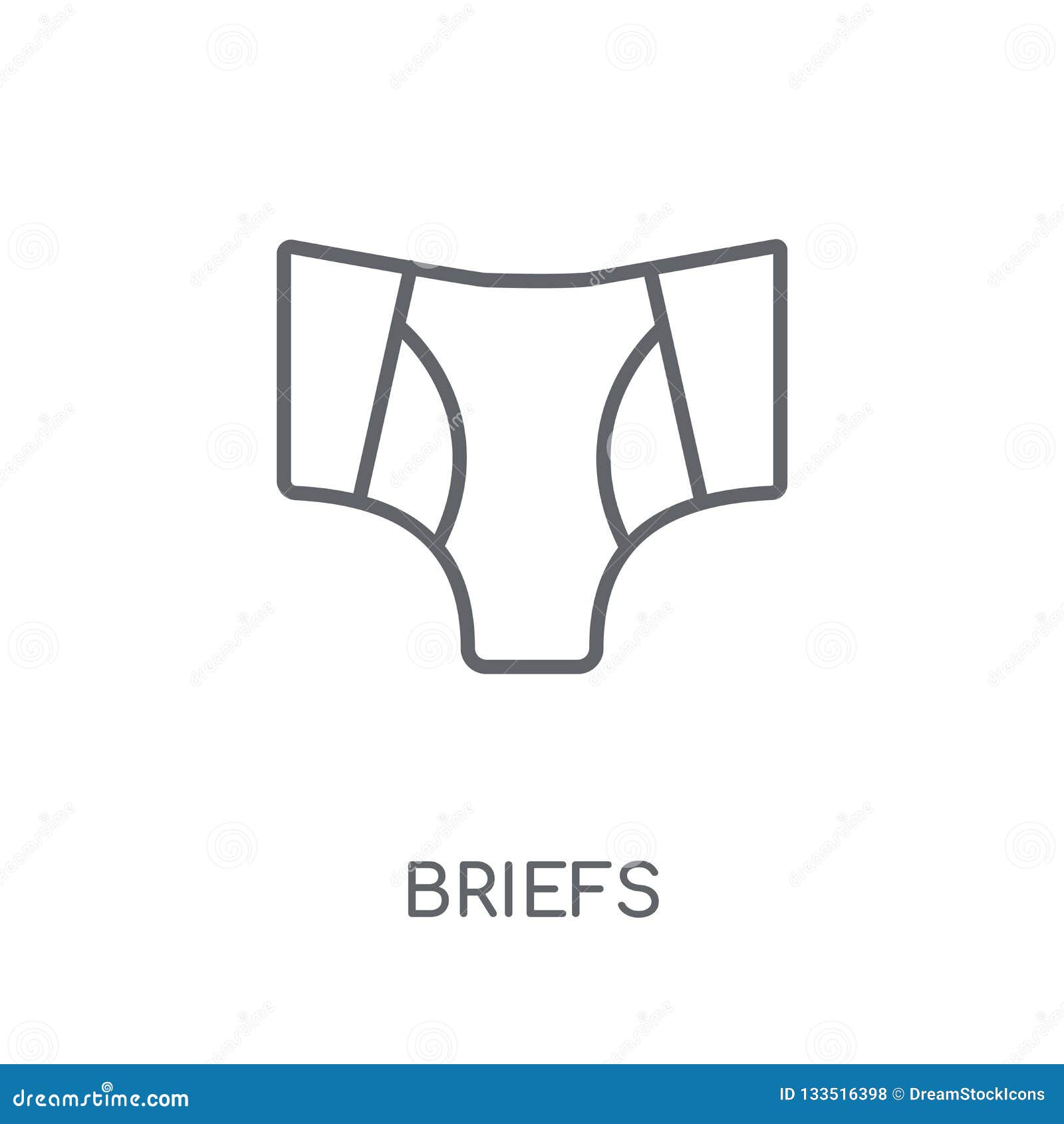 Briefs Linear Icon. Modern Outline Briefs Logo Concept on White Stock ...