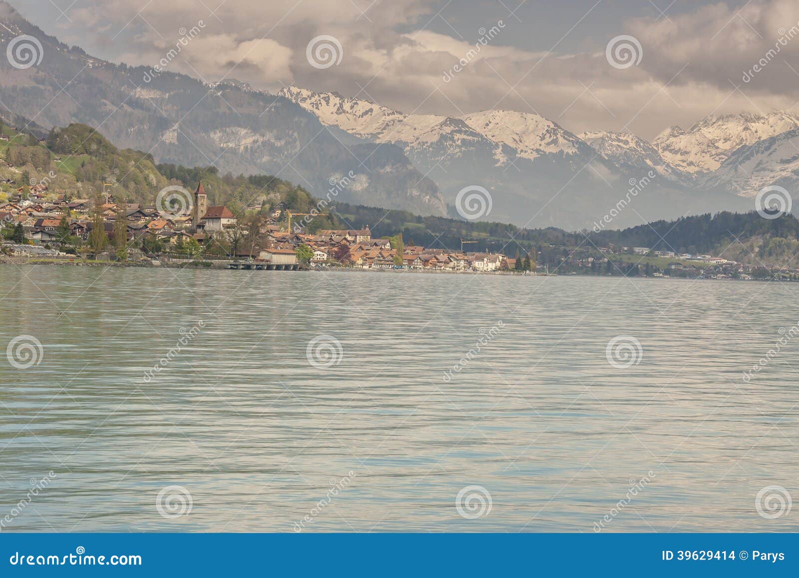 Brienzersee Lake - Switzerland. Stock Photo - Image of spring, jungfrau ...