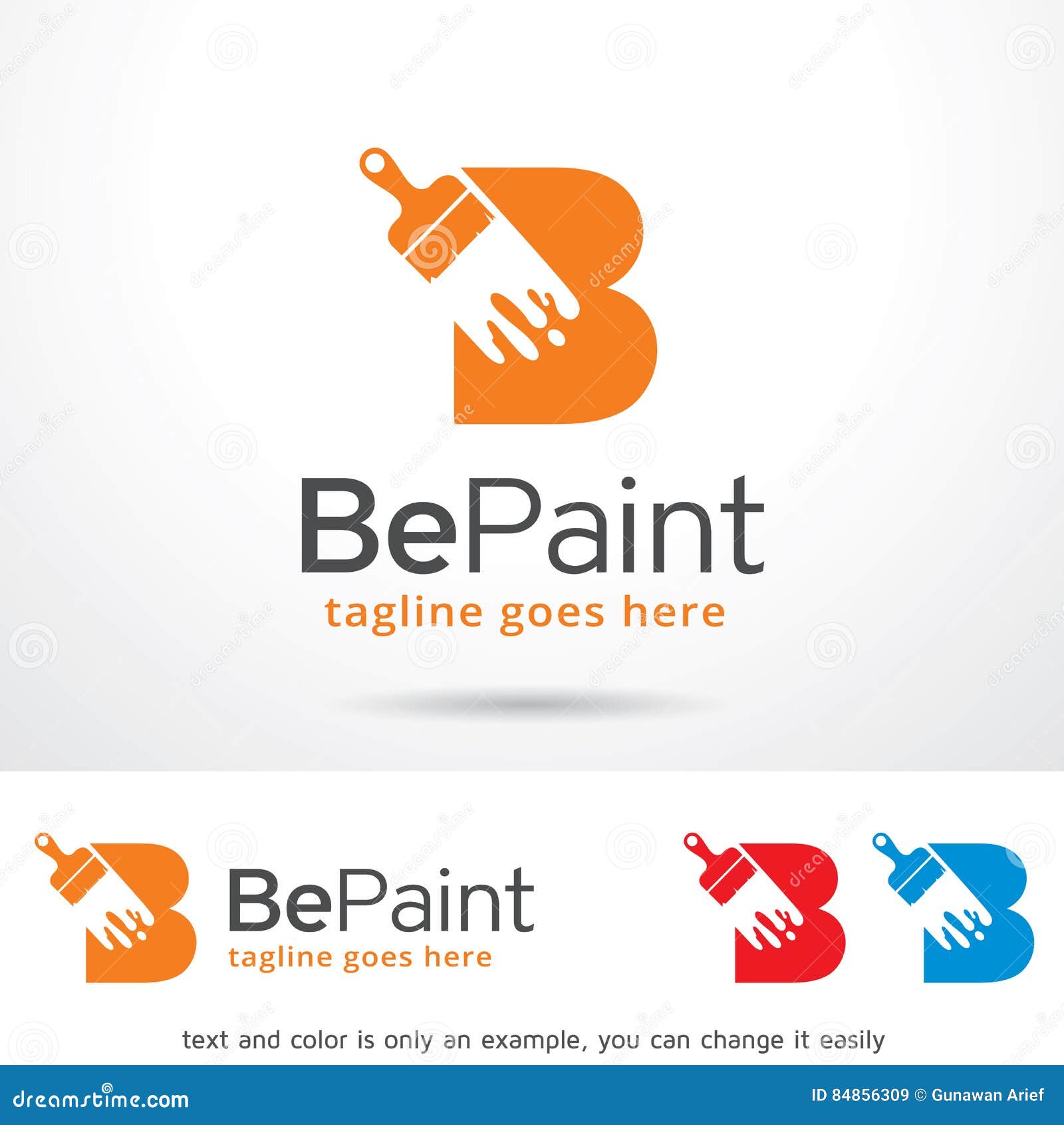 Brievenb Verf Logo Template Design Vector Vector Illustratie ...