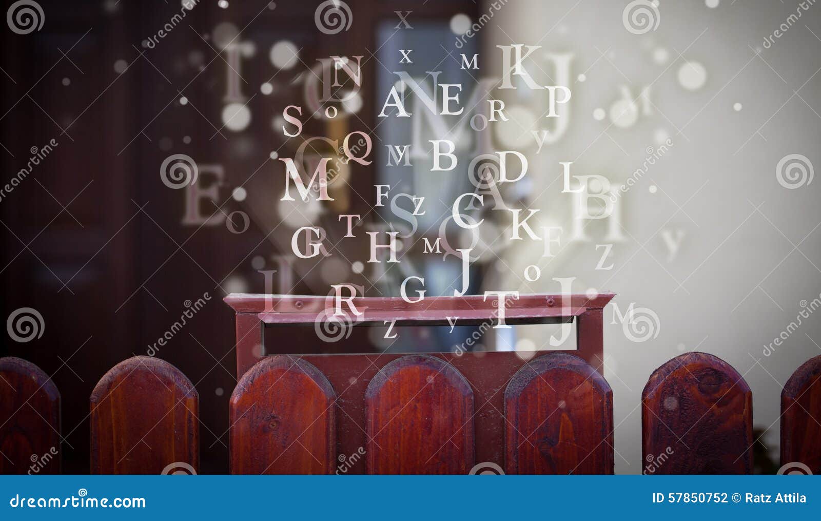 Brievenbus Met Brieven Die Verschijnen Stock Illustratie - Illustration ...