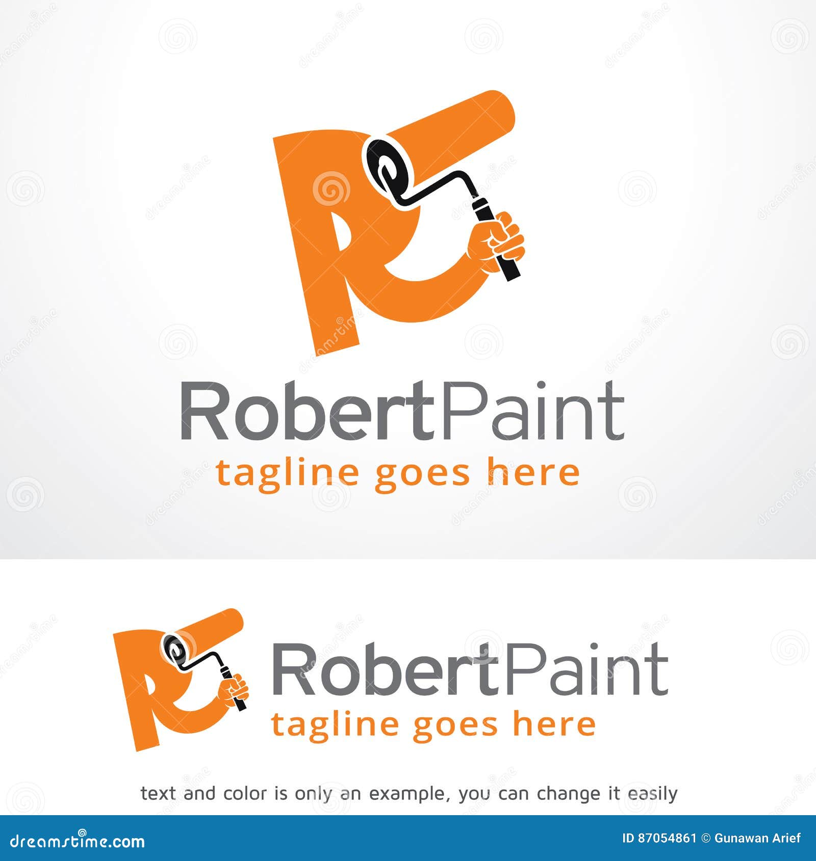 Brievenr Verf Logo Template Design Vector Vector Illustratie ...