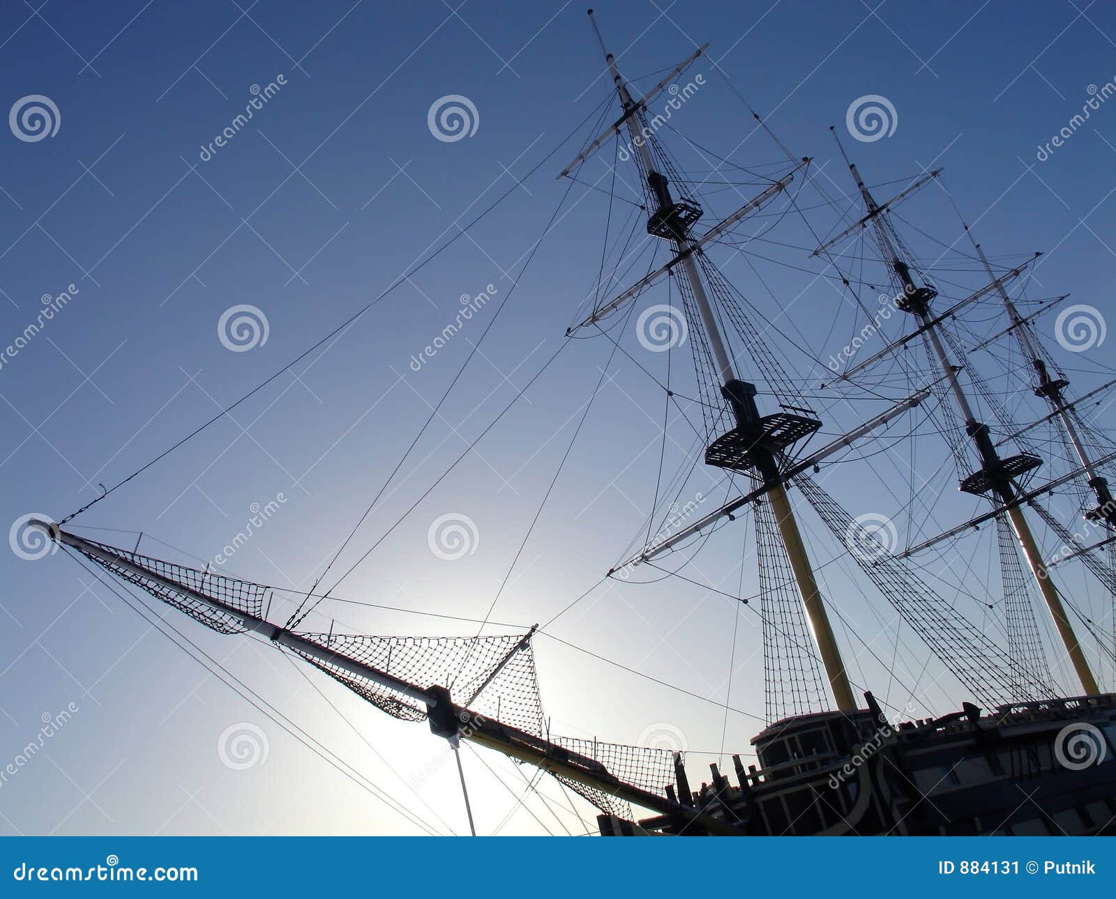 Brigantine stock image. Image of harbor, cross, anchor - 884131