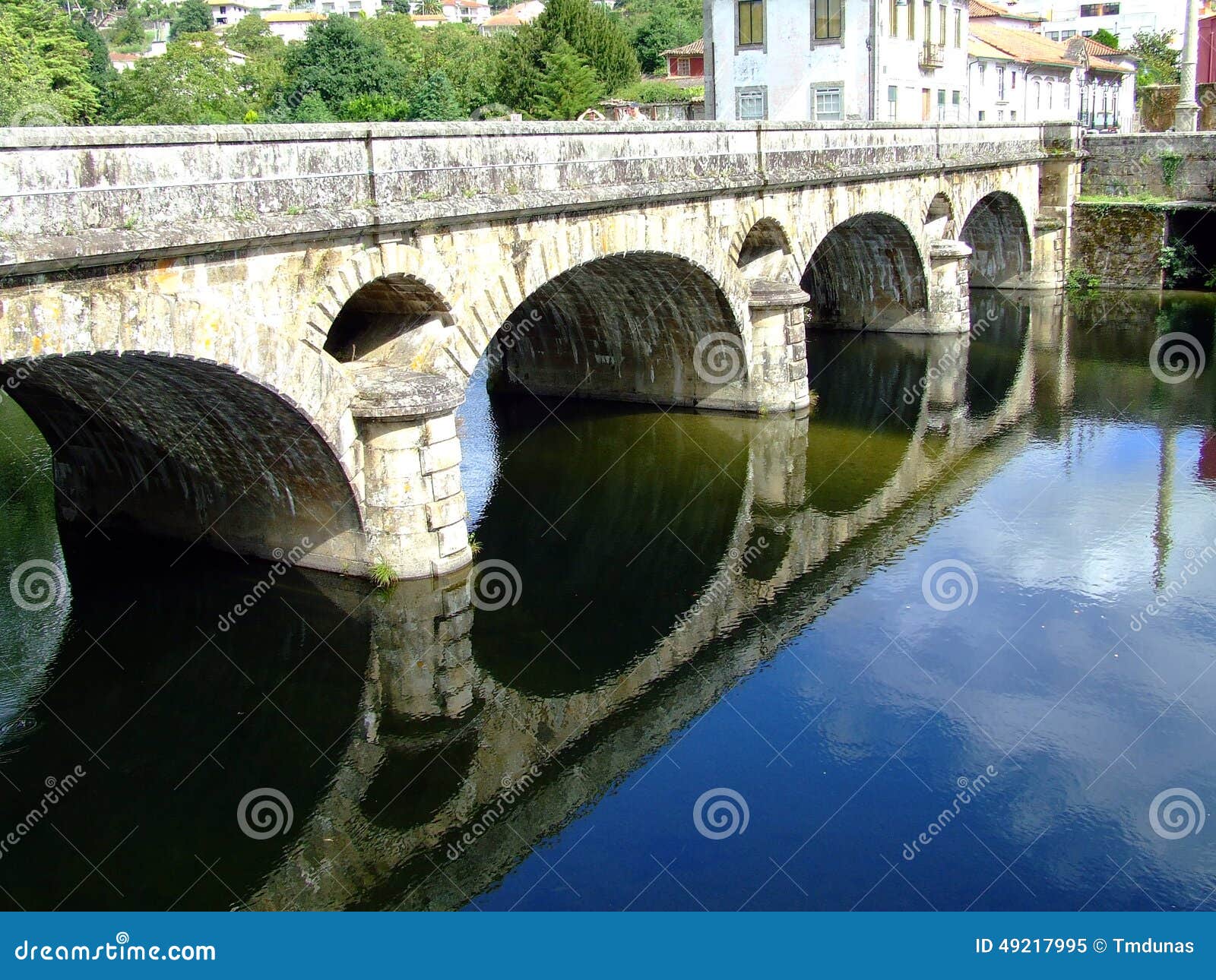 Brigde over river stock image. Image of river, reflection - 49217995