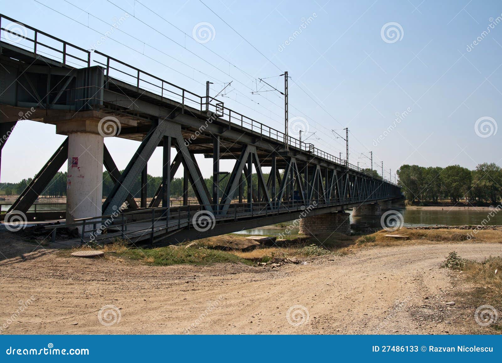 Brigde over river Siret stock image. Image of marasesti - 27486133