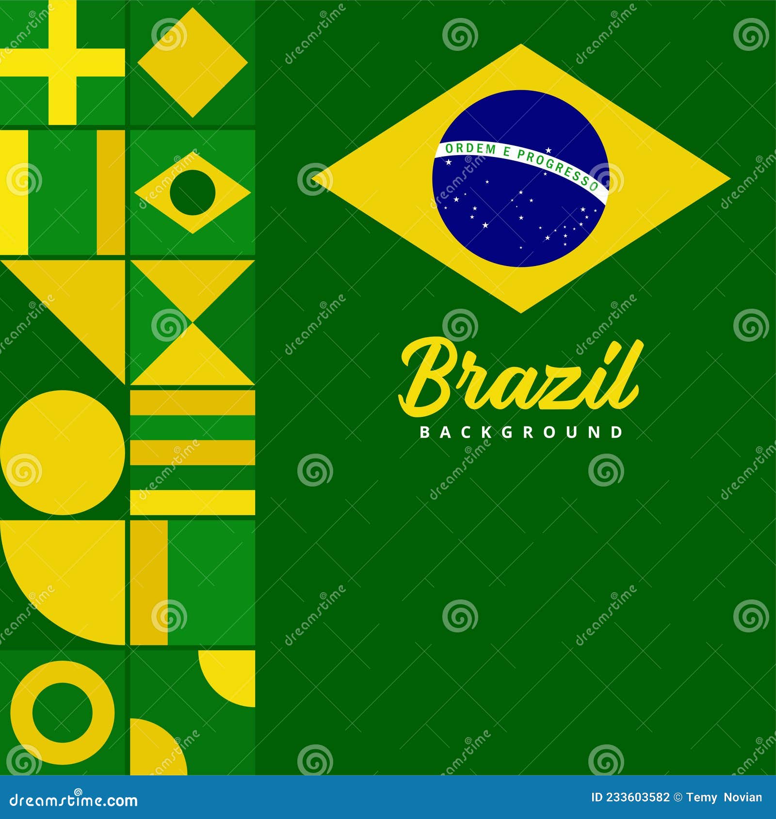 Bright Abstract Background in Brazilian Colors Stock Vector ...