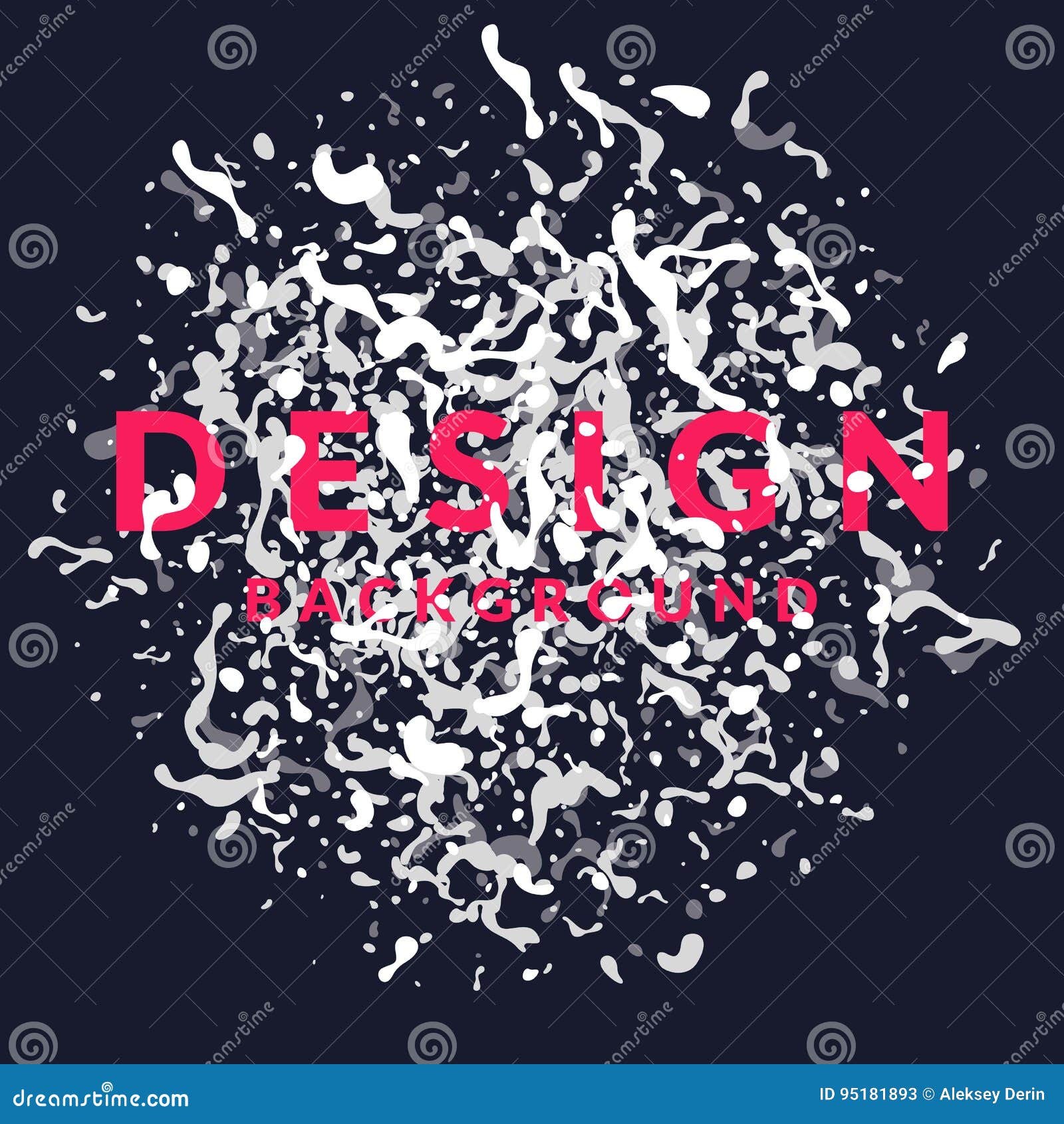 Bright Abstract Background with Explosion of White Splashes and Word ...
