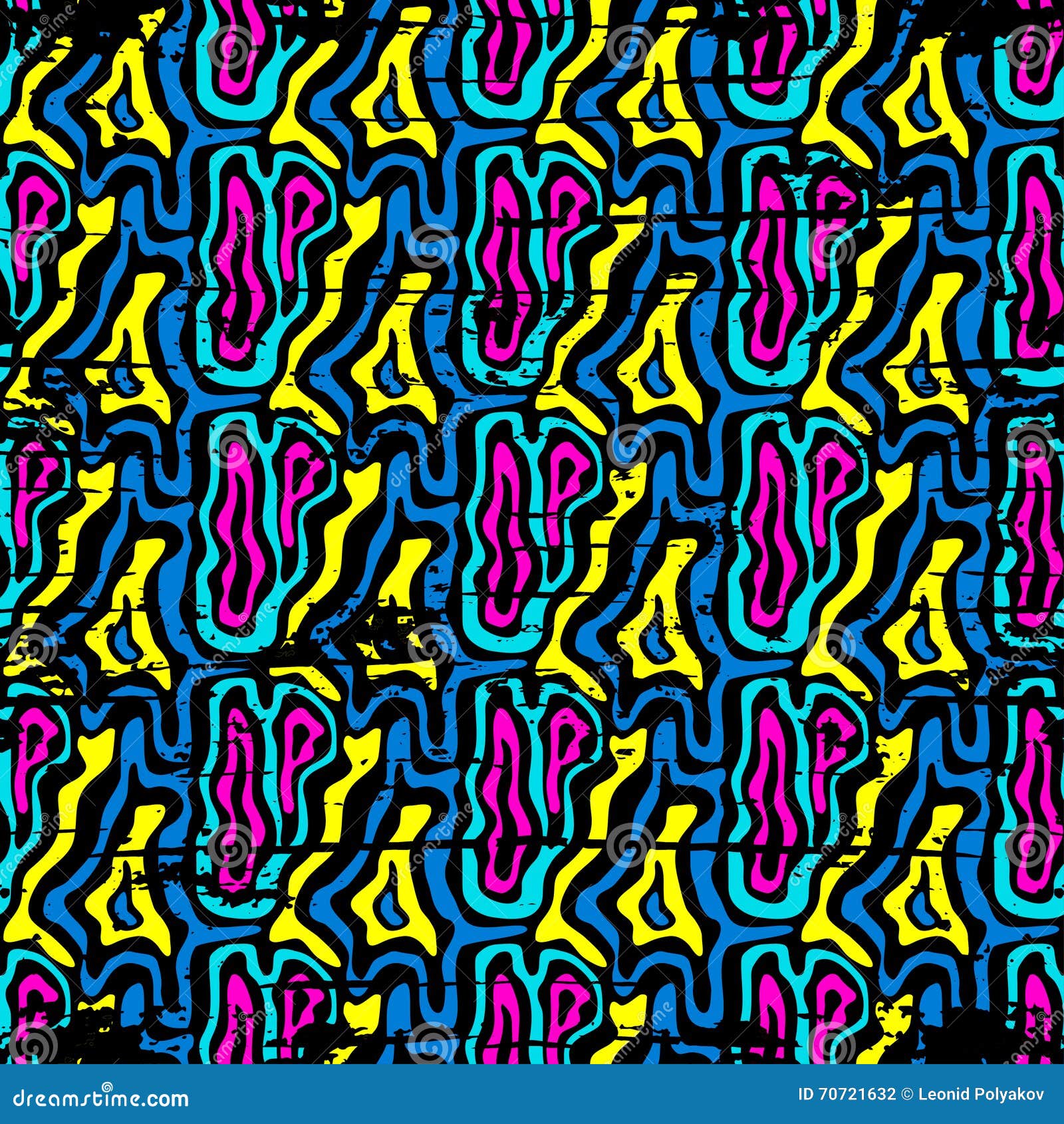 Bright Abstract Background Graffiti Seamless Pattern Stock Vector ...