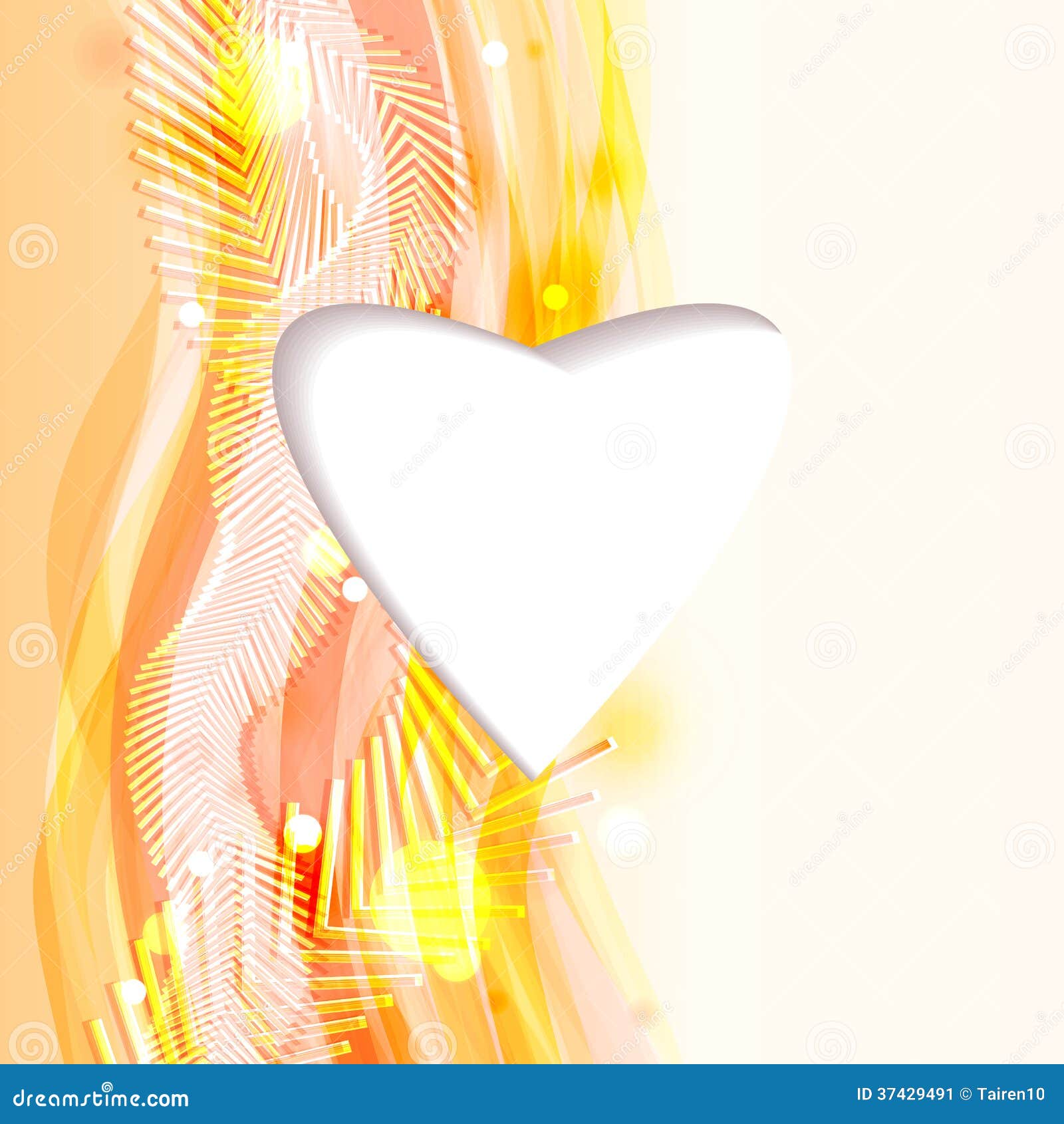 Bright Abstract Background with Heart Stock Vector - Illustration of ...