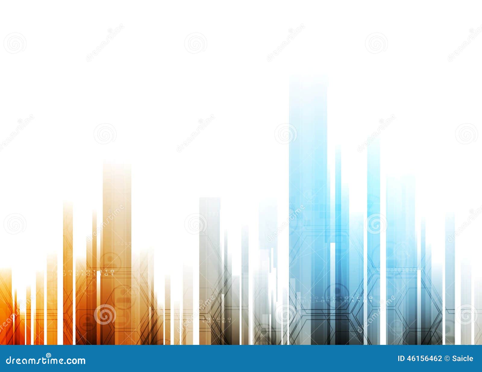 Bright Abstract Background with Tech Elements Stock Vector ...