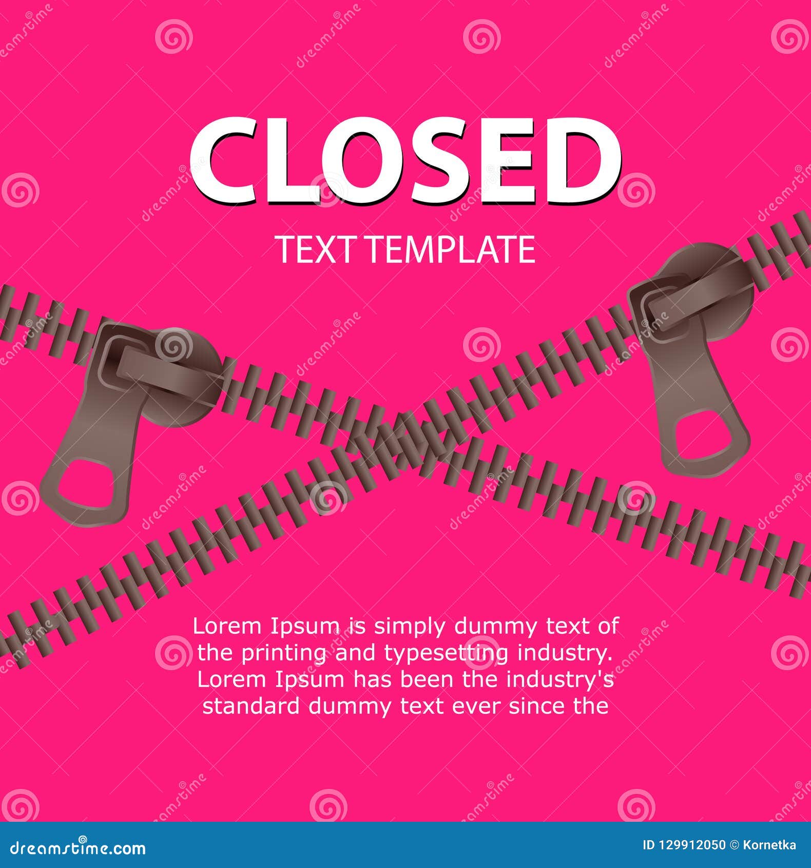 Bright Abstract Background. Text Closed Banner on Pink Backdrop Stock ...