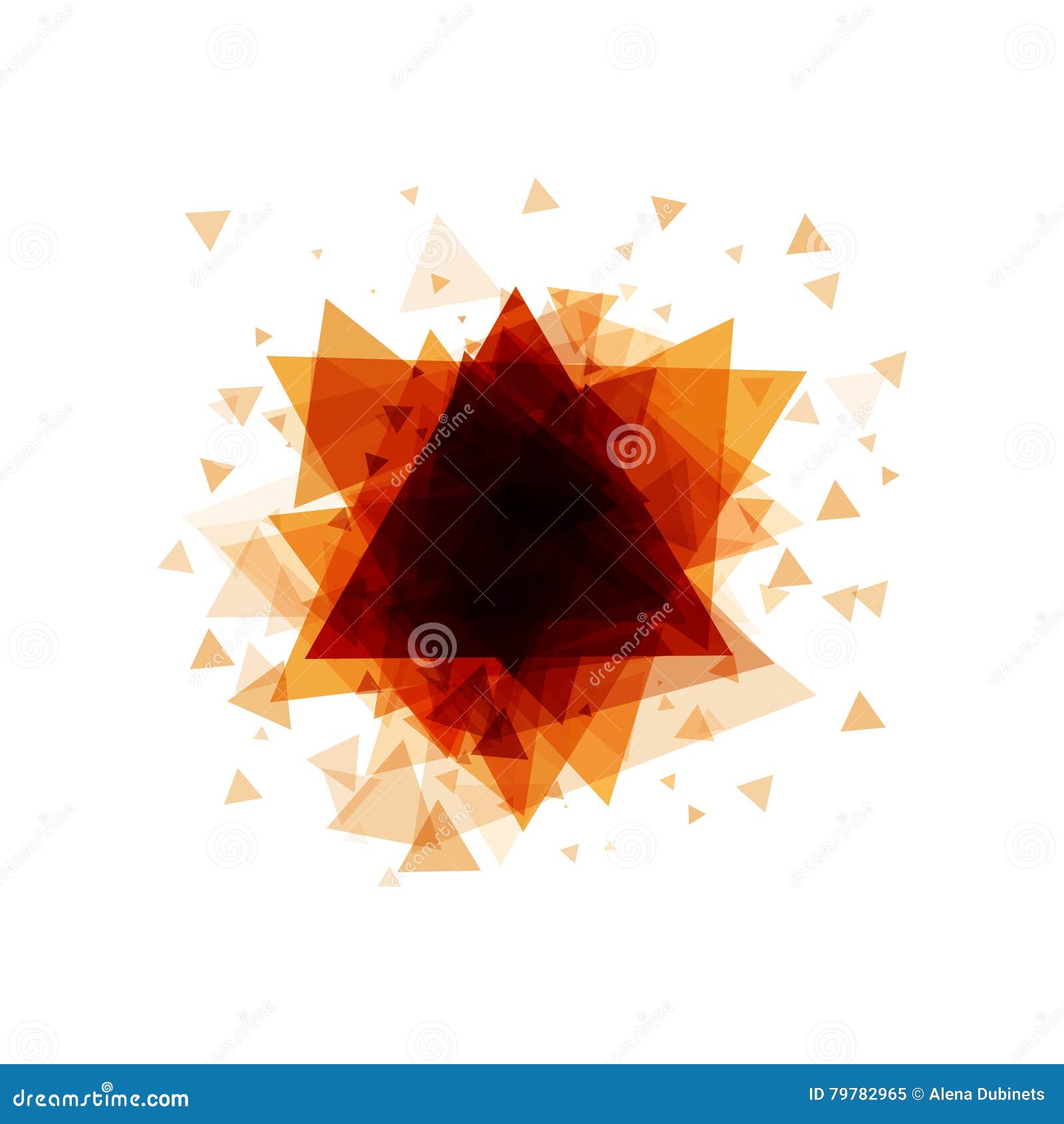 Bright Abstract Background of Triangles with Frame for Text on a White ...