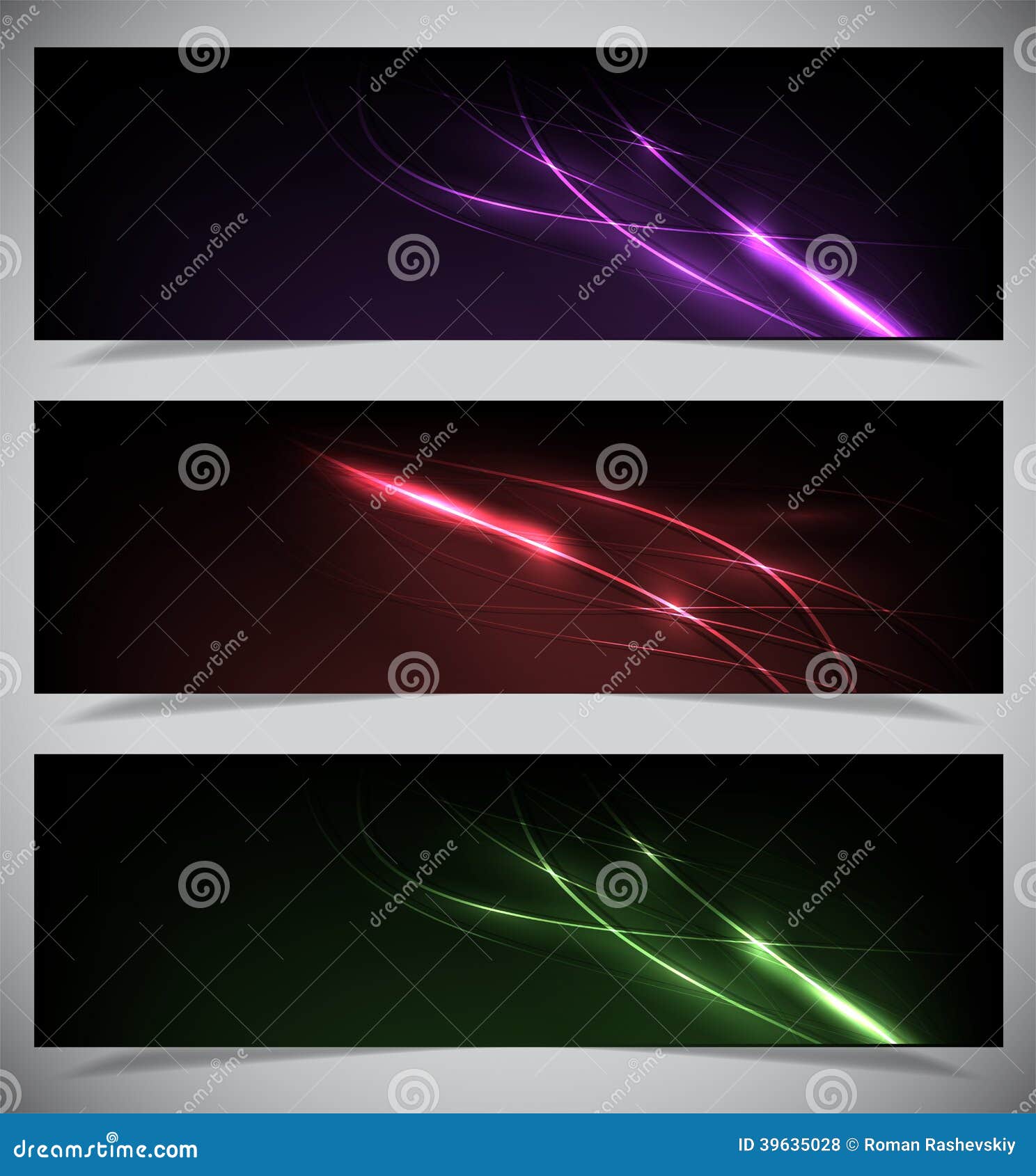 Bright Abstract Banners Collection. Stock Illustration - Illustration ...