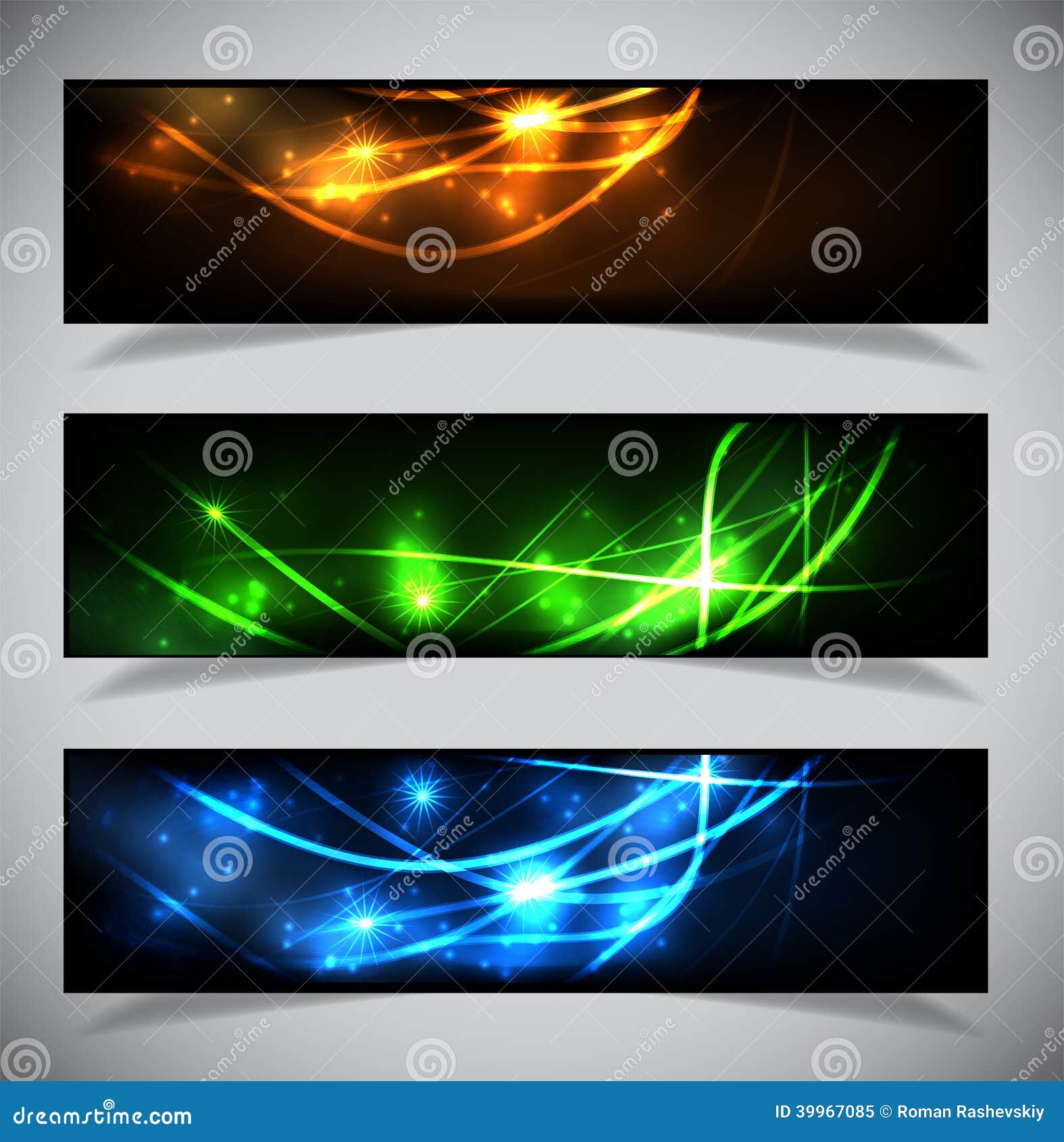 Bright Abstract Banners Collection. Stock Illustration - Illustration ...