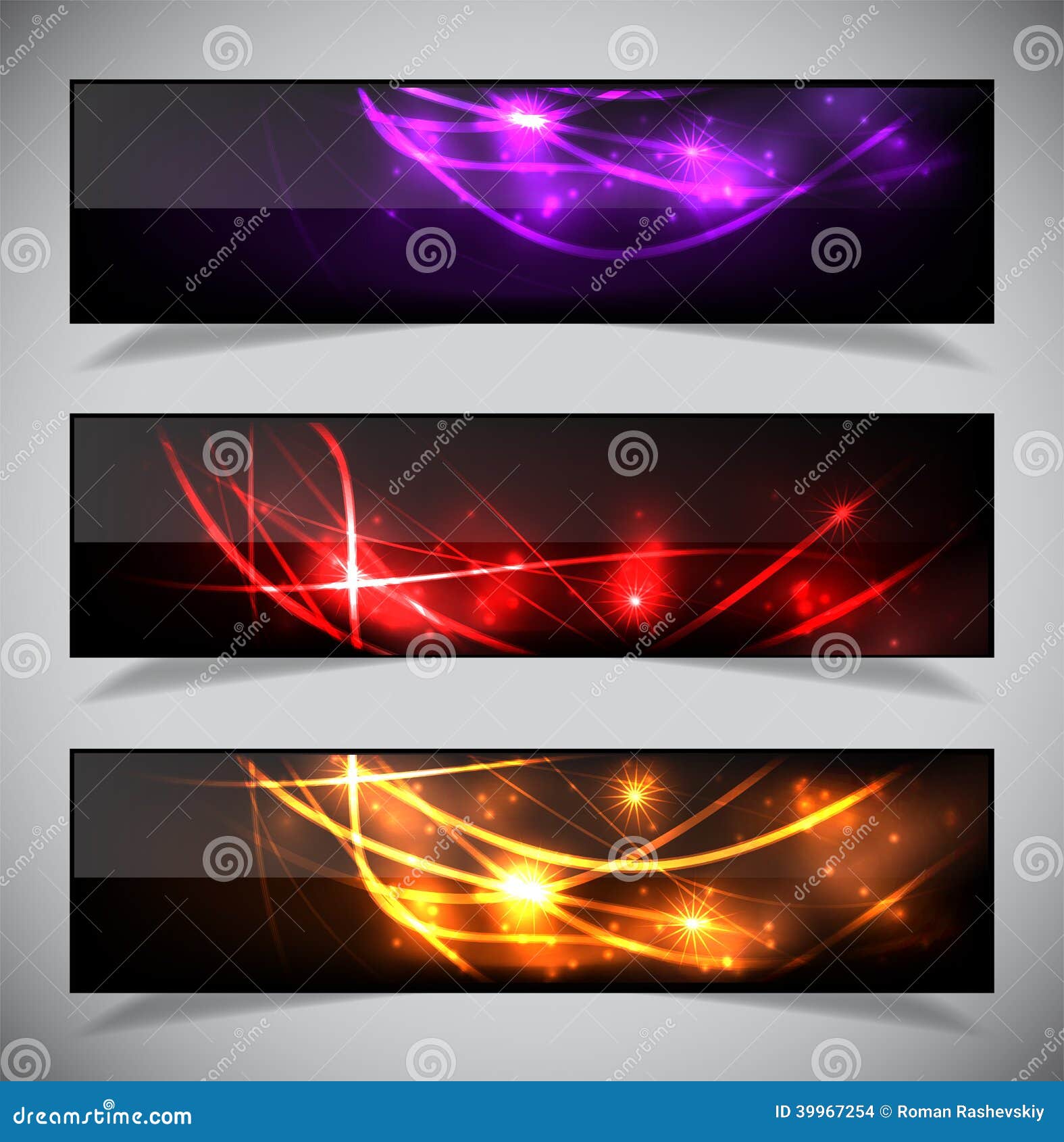 Bright Abstract Banners Collection. Stock Illustration - Illustration ...