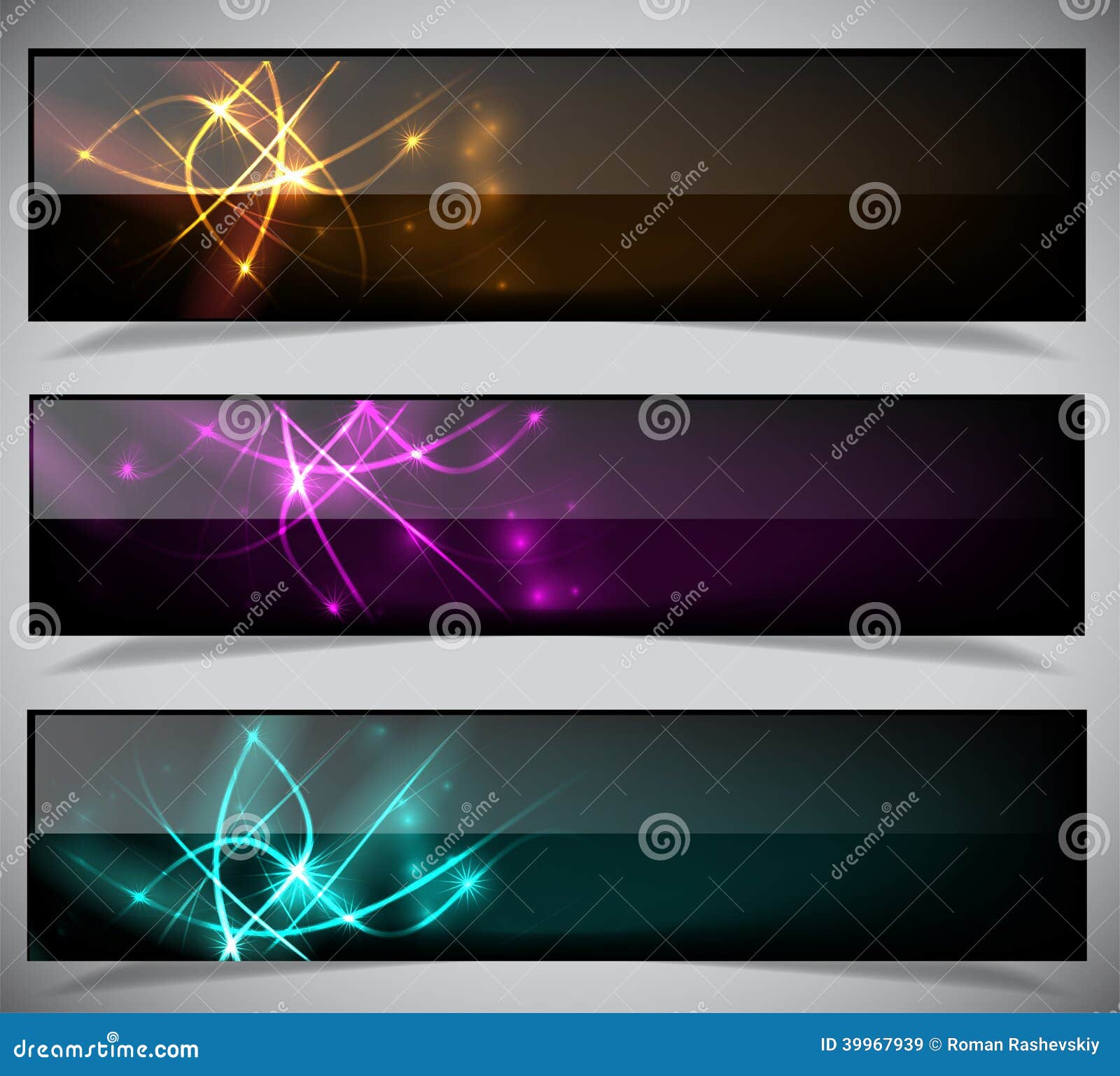Bright Abstract Banners Collection. Stock Illustration - Illustration ...