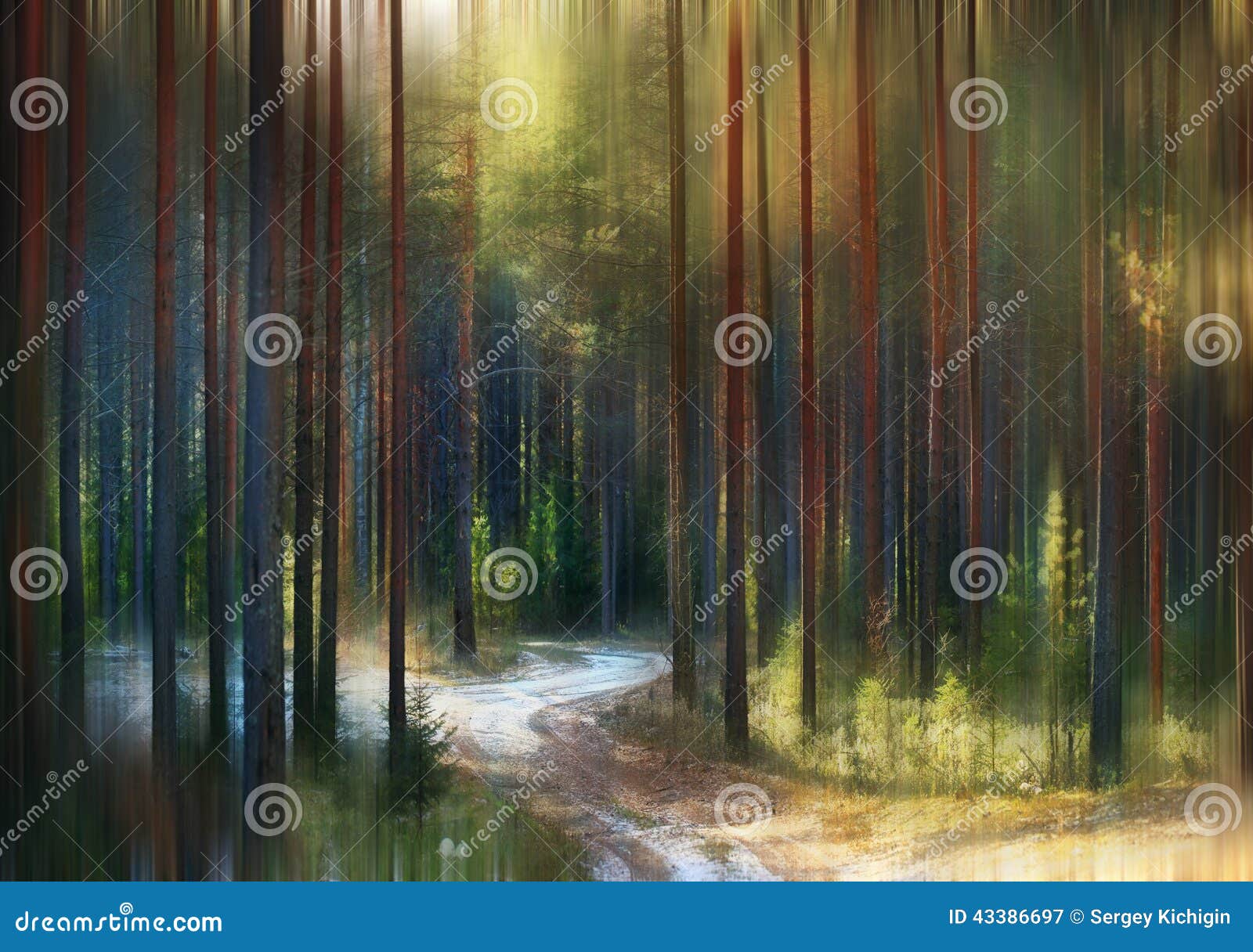 Bright Abstract Blurred Autumn Landscape Stock Image - Image of ...