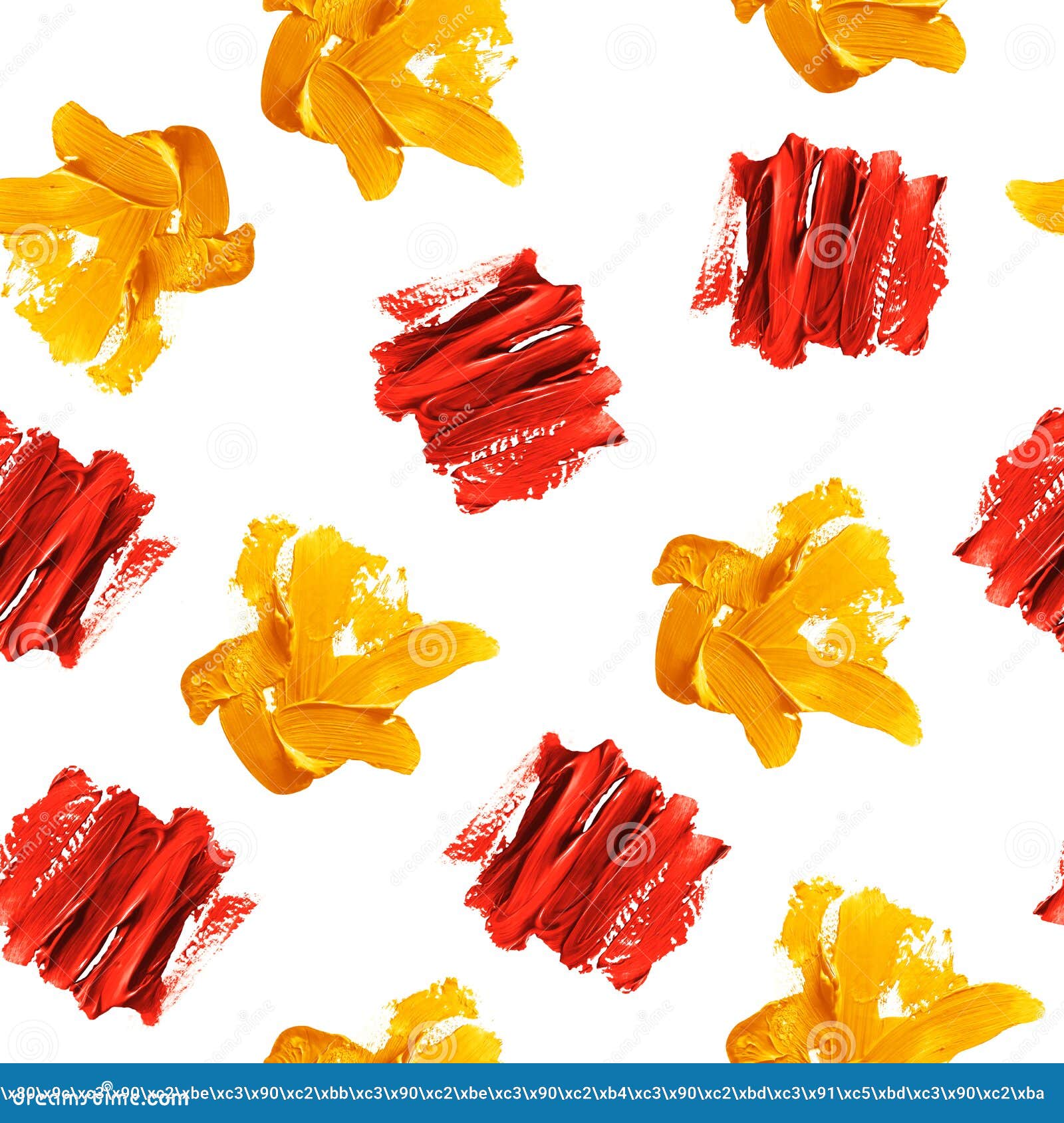 Bright Abstract Brush Strokes Texture Blotch Brush Seamless Pattern ...