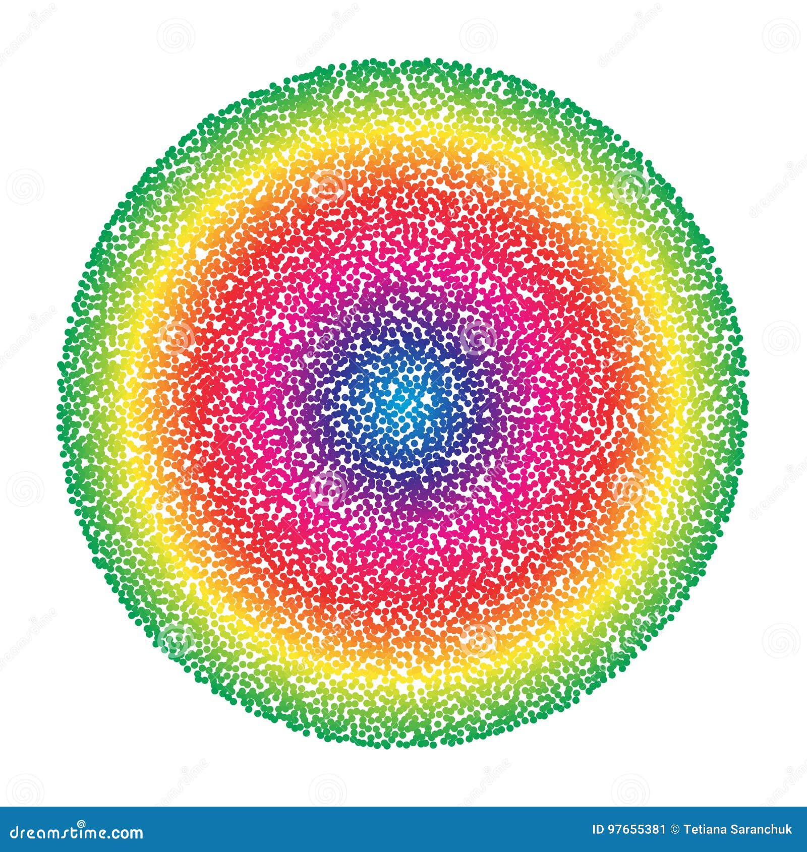 Bright Abstract Circle in Rainbow Colors Stock Vector - Illustration of ...