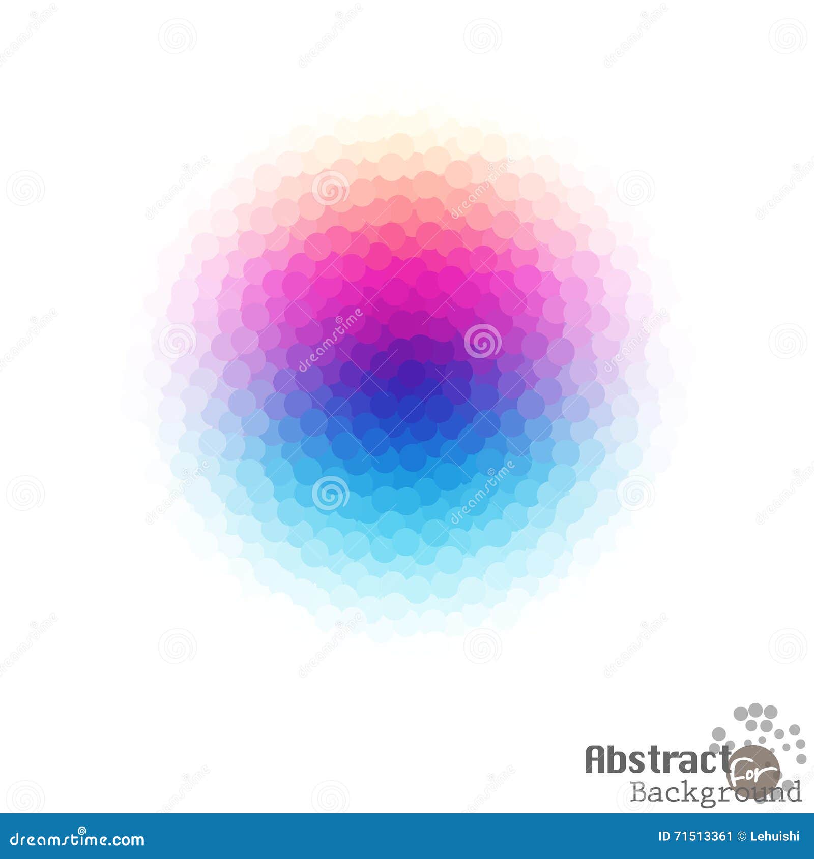 Bright Abstract Colorful Dotted Crystal of Graphic on White Stock ...