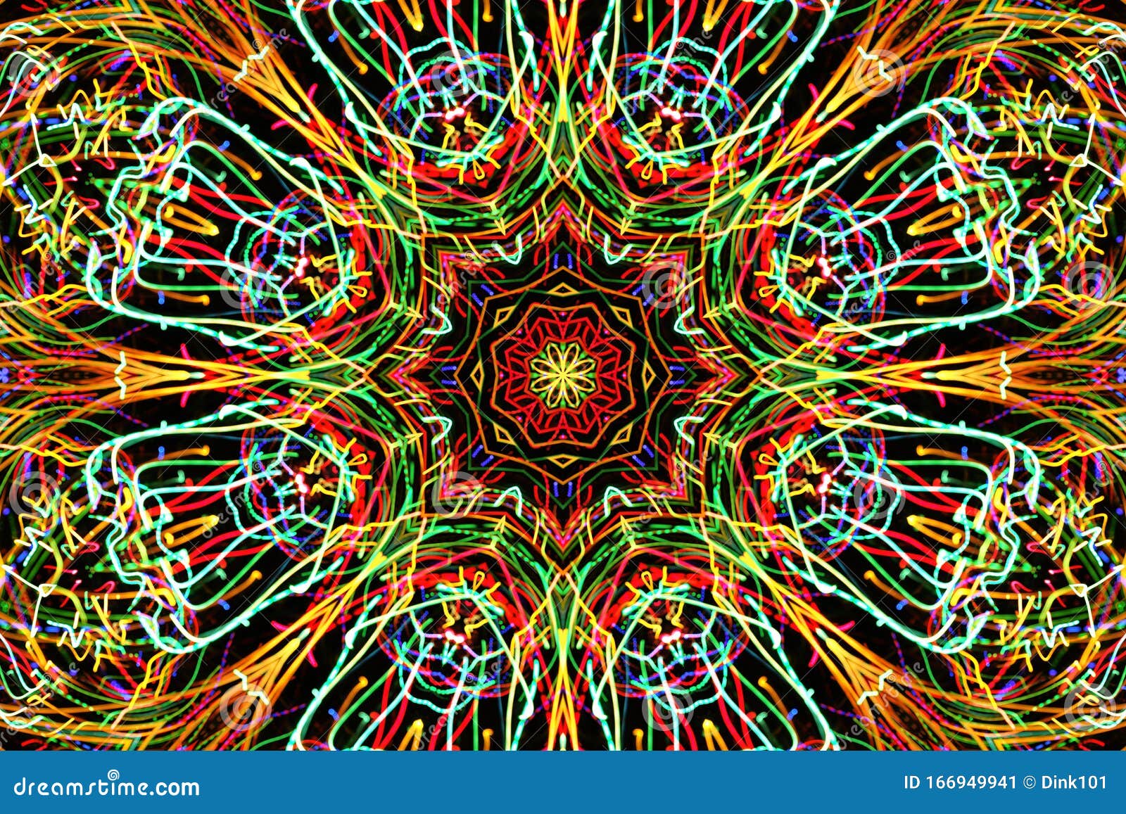 Bright Abstract Colorful Luminous Pattern Stock Illustration ...