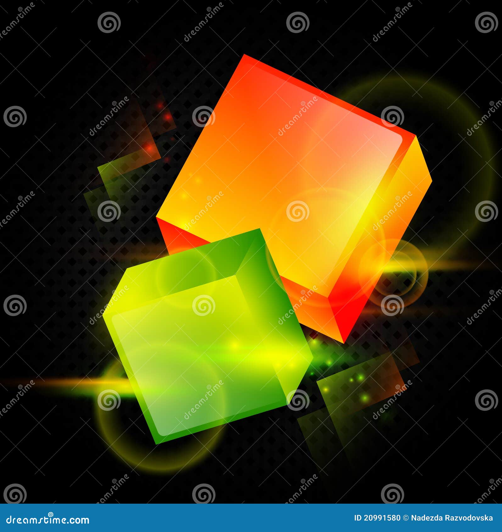 Bright abstract cubes stock vector. Illustration of shapes - 20991580