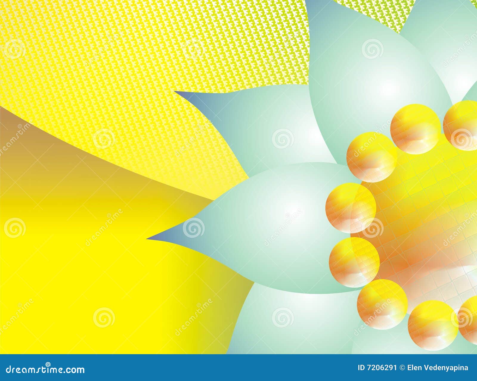 Bright abstract flower stock vector. Illustration of bluish - 7206291