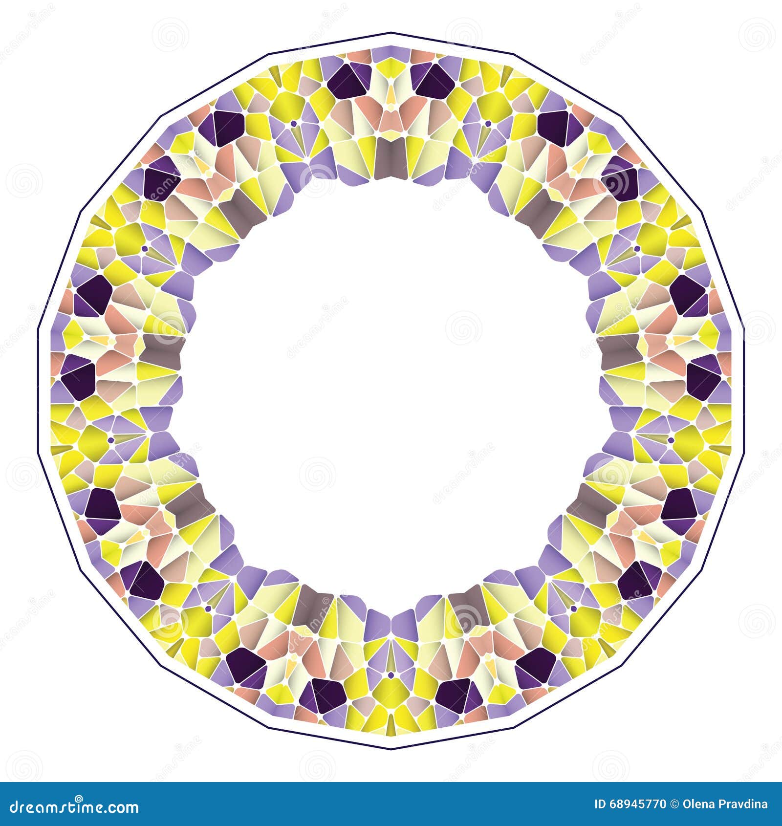 Bright Abstract Frame Mandala. Stock Vector - Illustration of abstract ...